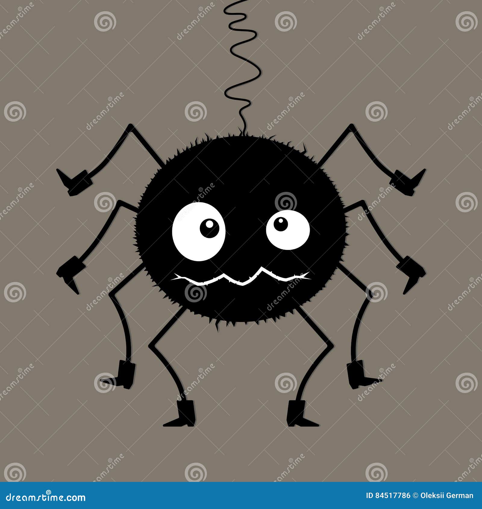 Spindel vektor illustrationer. Illustration av roligt - 84517786