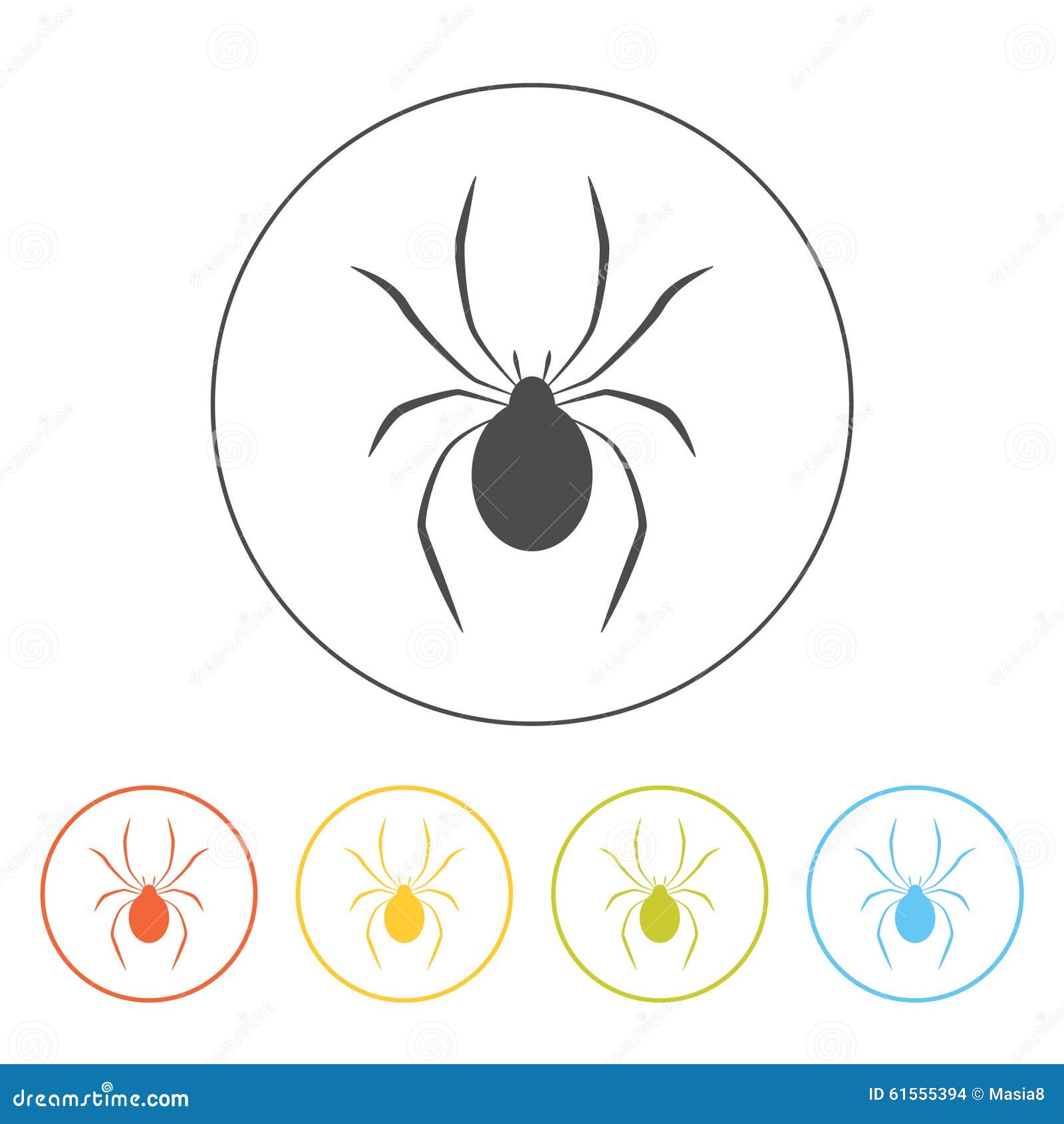 Spindelsymbol stock illustrationer. Illustration av natur - 61555394