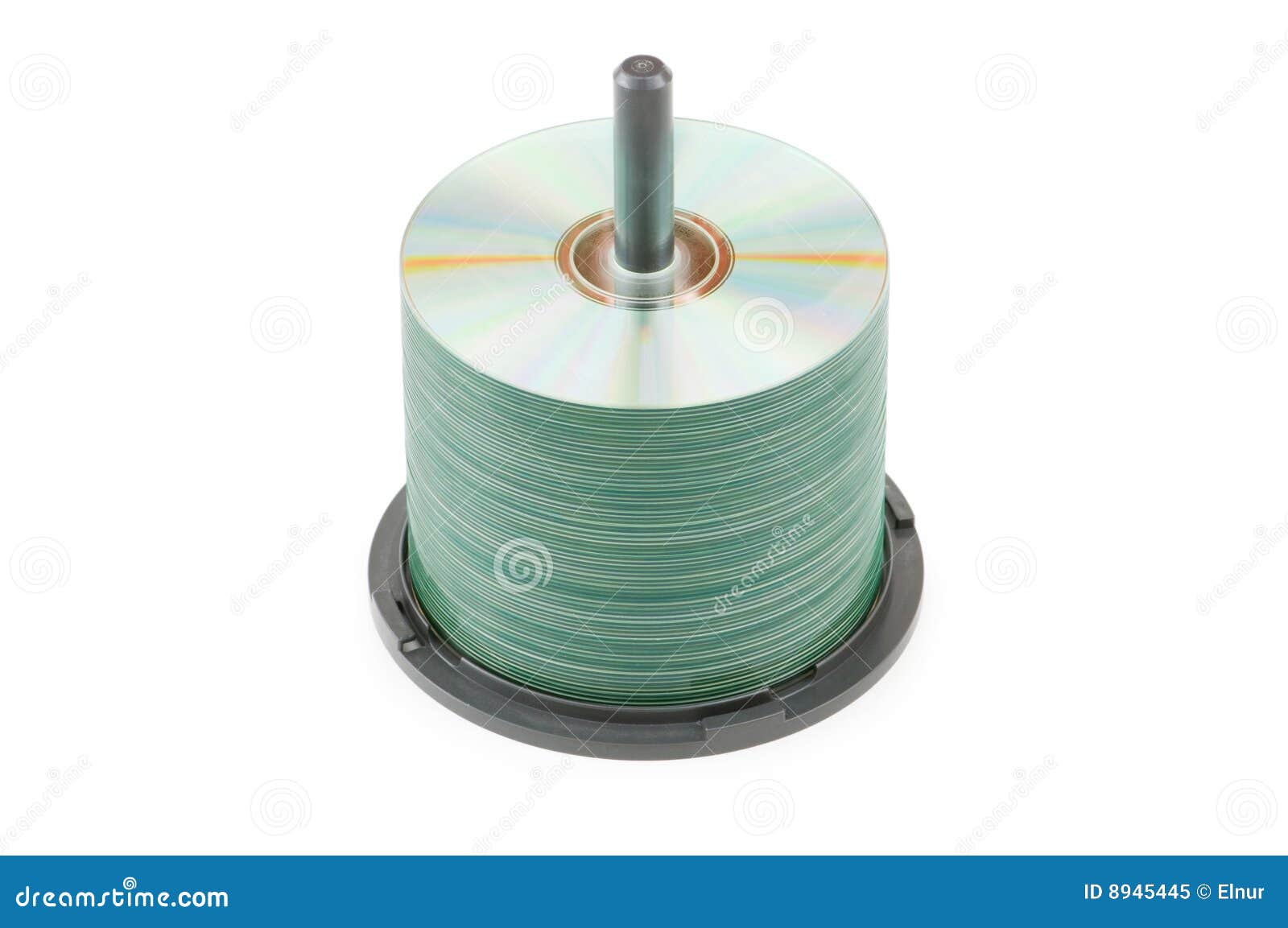 Spindle of Cd Disks Isolated Stock Image - Image of cutout, music: 8945445