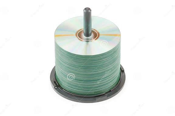 Spindle of Cd Disks Isolated Stock Image - Image of cutout, music: 8945445