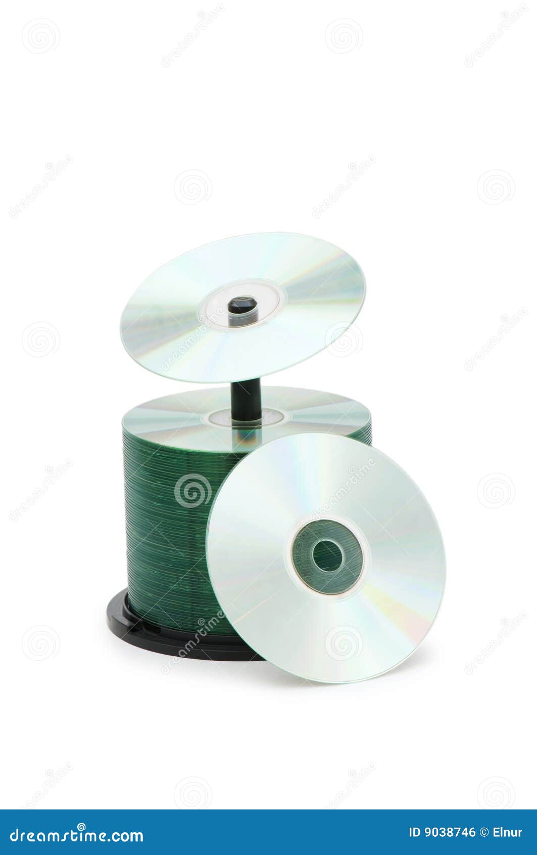 Spindle of Cd Disks Isolated Stock Photo - Image of optical, compact ...