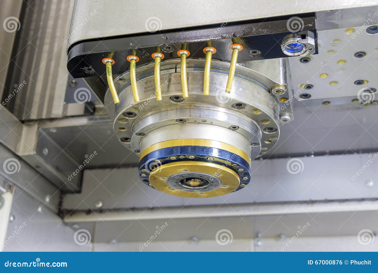 The spindle of CNC machine stock photo. Image of factory - 67000876