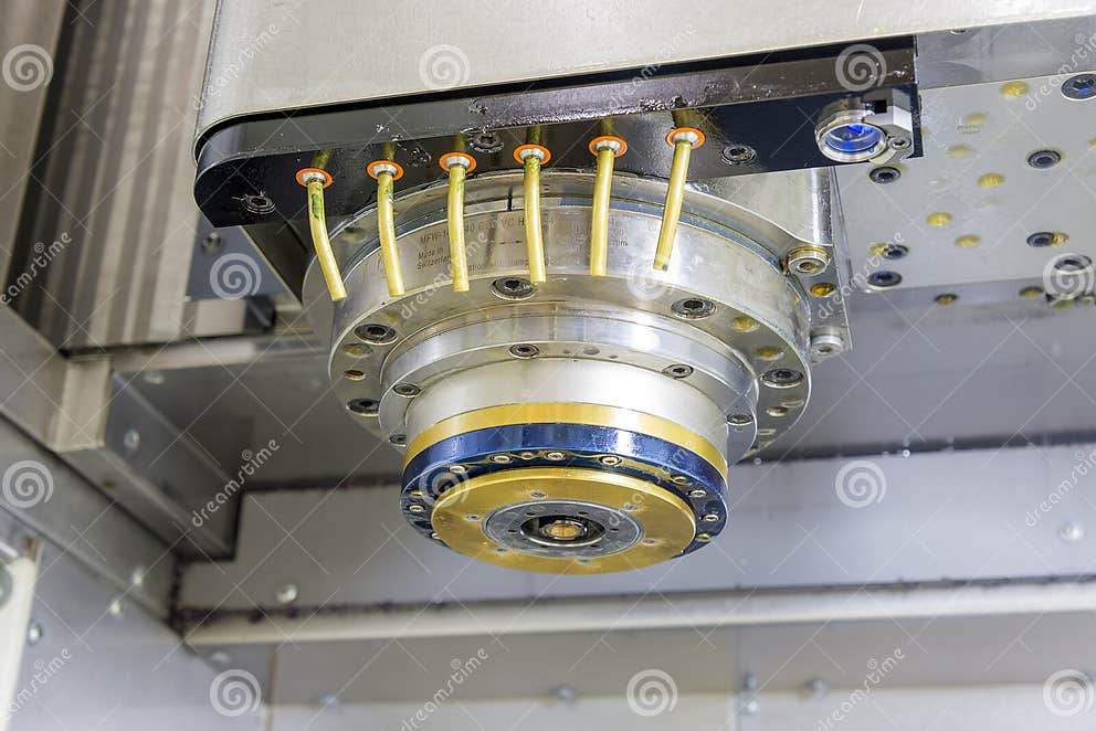 The spindle of CNC machine stock photo. Image of factory - 67000876