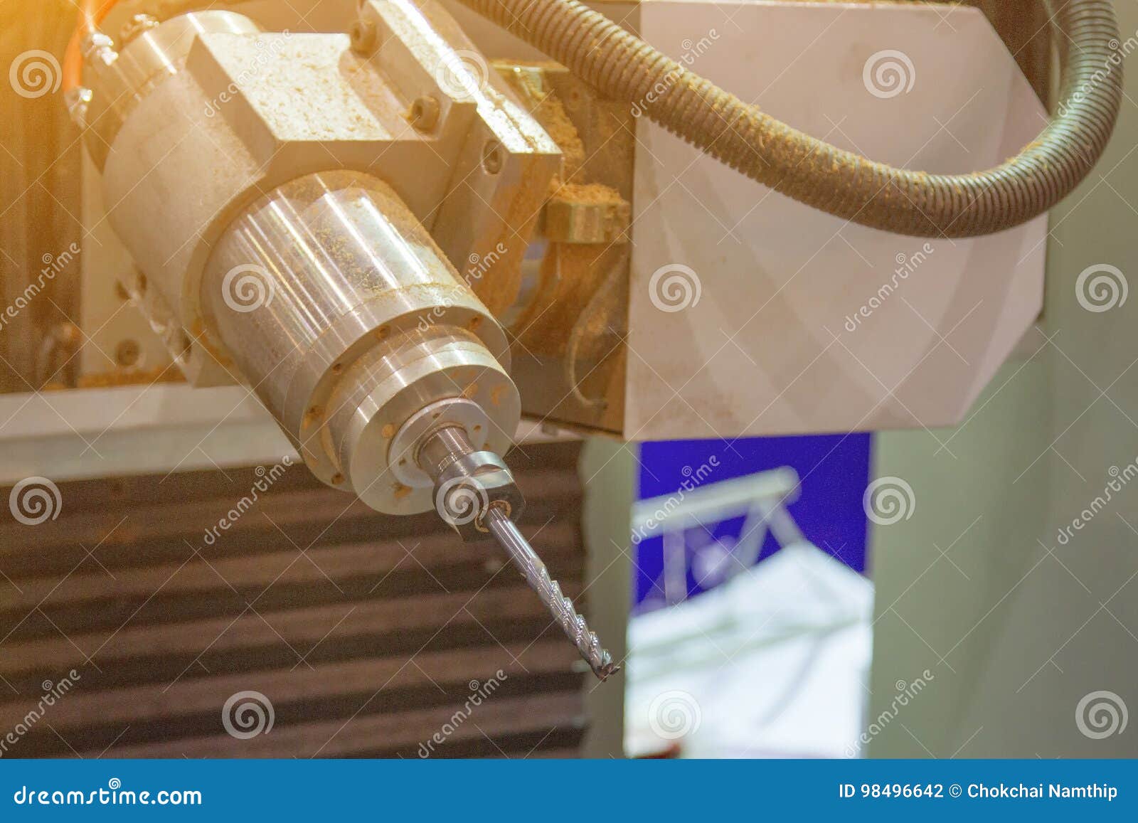 Spindle of CNC Milling for Wood Stock Photo - Image of drawing, closeup ...