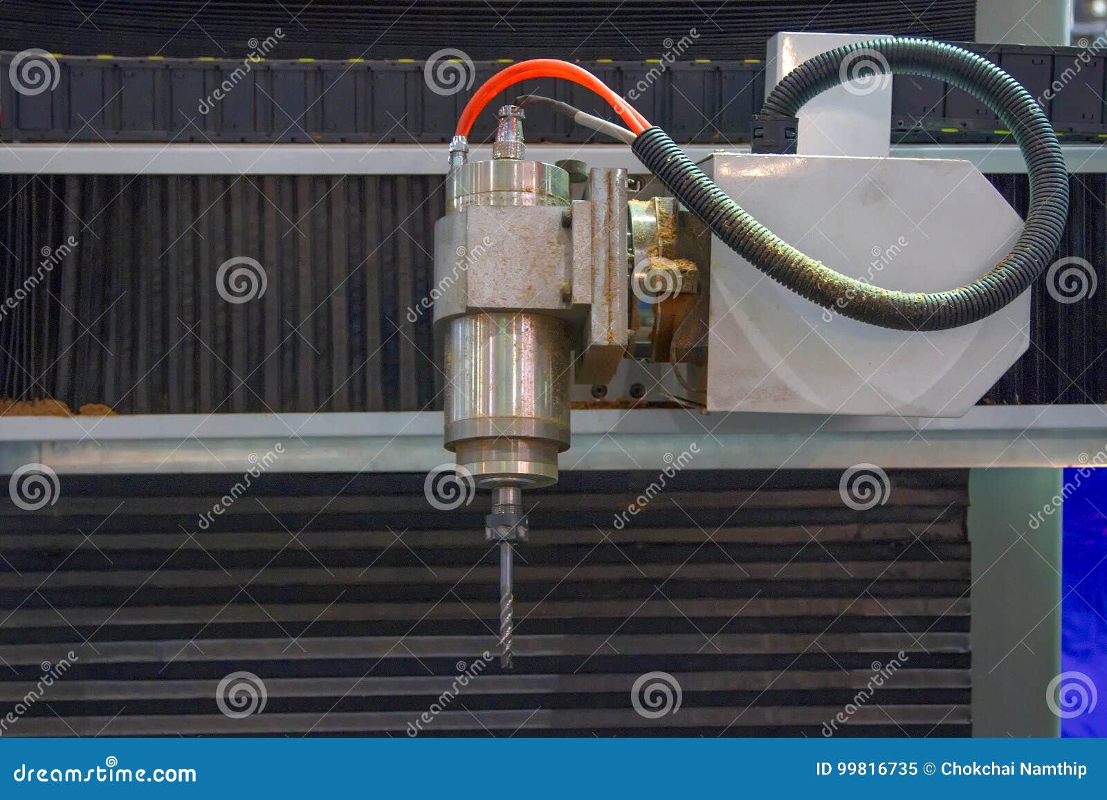 Spindle of CNC Milling for Wood Stock Image - Image of shop, technology ...