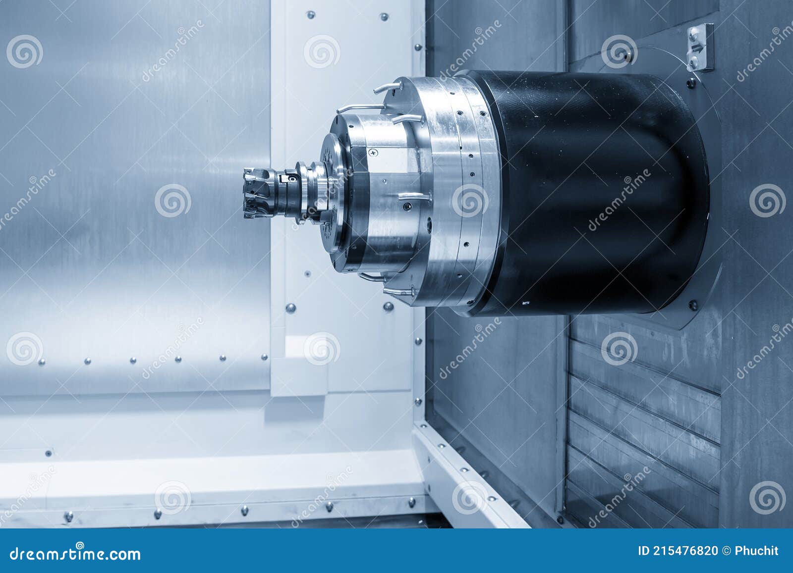 The Spindle of Horizontal CNC Machining Center. Stock Photo - Image of ...