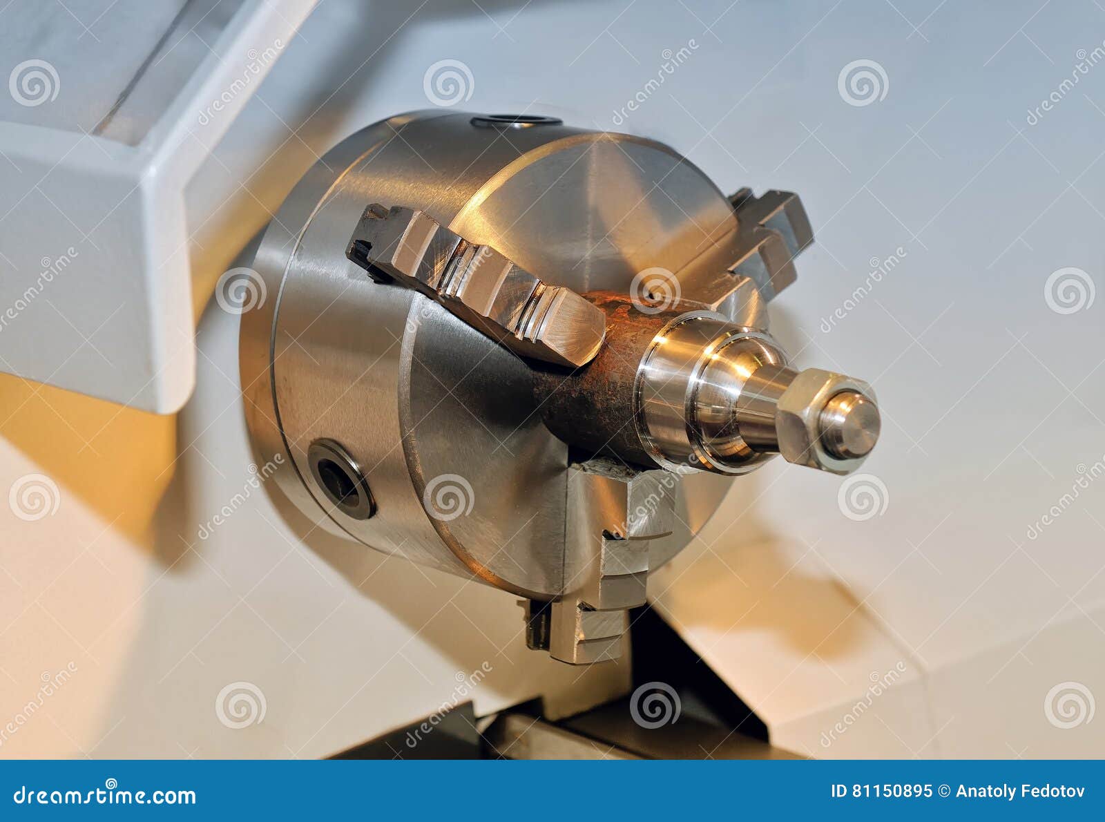 Spindle Lathe with a Metal Workpiece Stock Image - Image of automatized ...