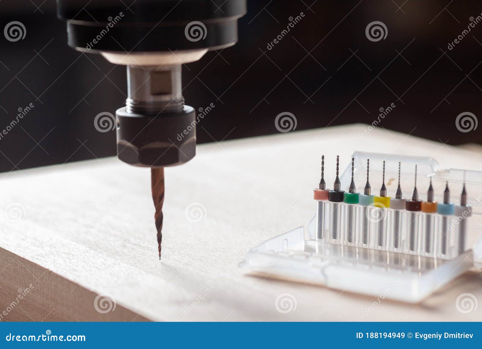 Spindle with a Milling Machine Cnc Machine Stock Image - Image of drill ...