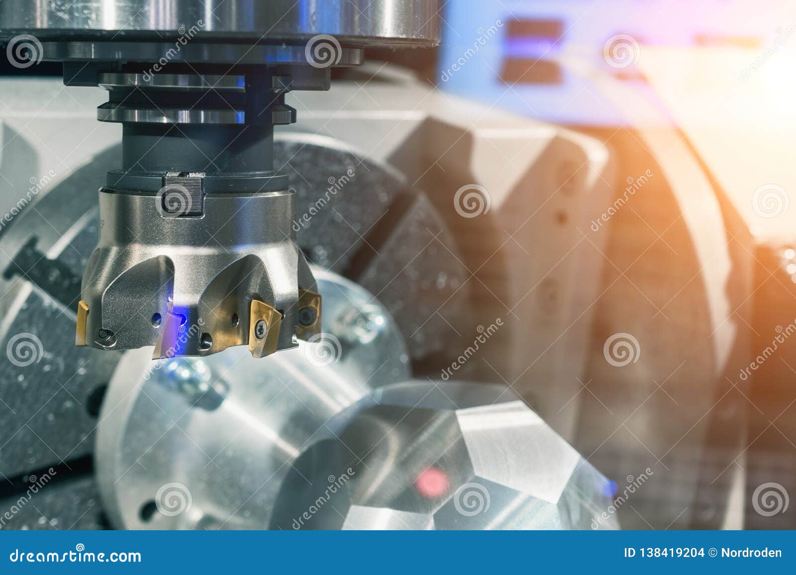 Spindle Modern High-precision CNC Milling Machine. Stock Photo - Image ...
