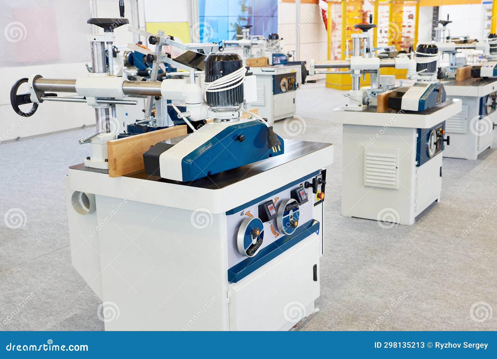 A Spindle Moulder Machine With Power Feed In A Modern Carpentry Work ...