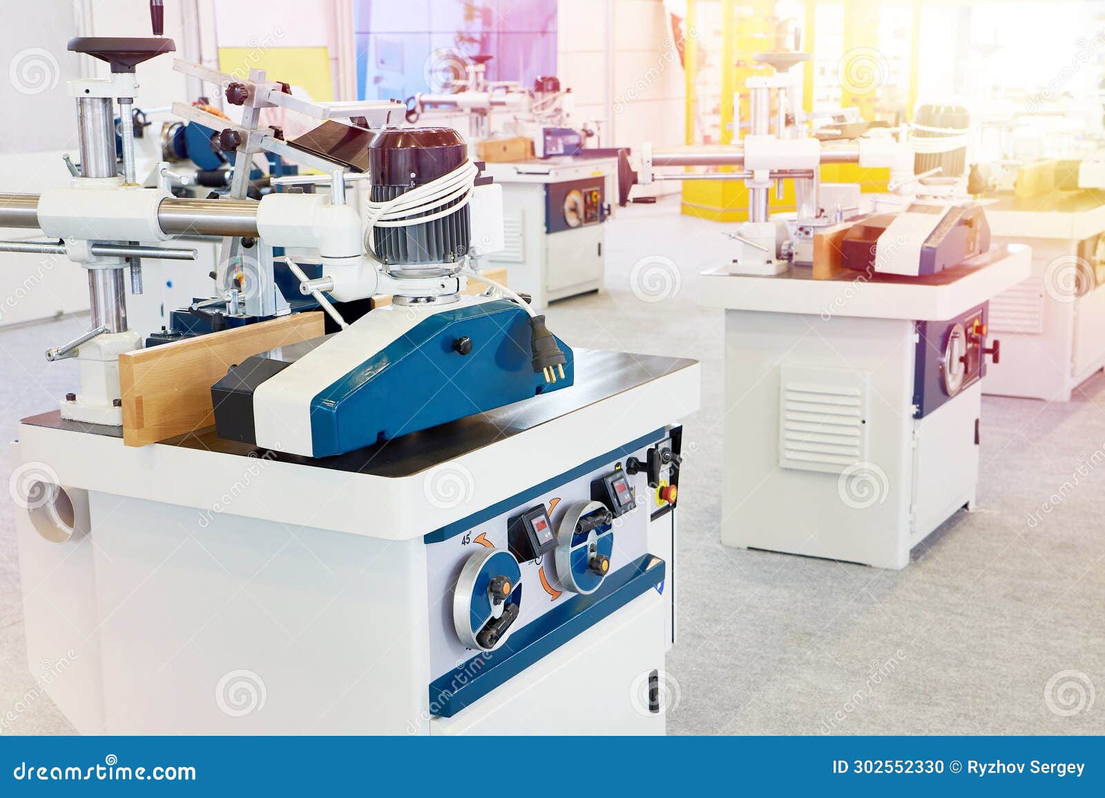 A Spindle Moulder Machine With Power Feed In A Modern Carpentry Work ...