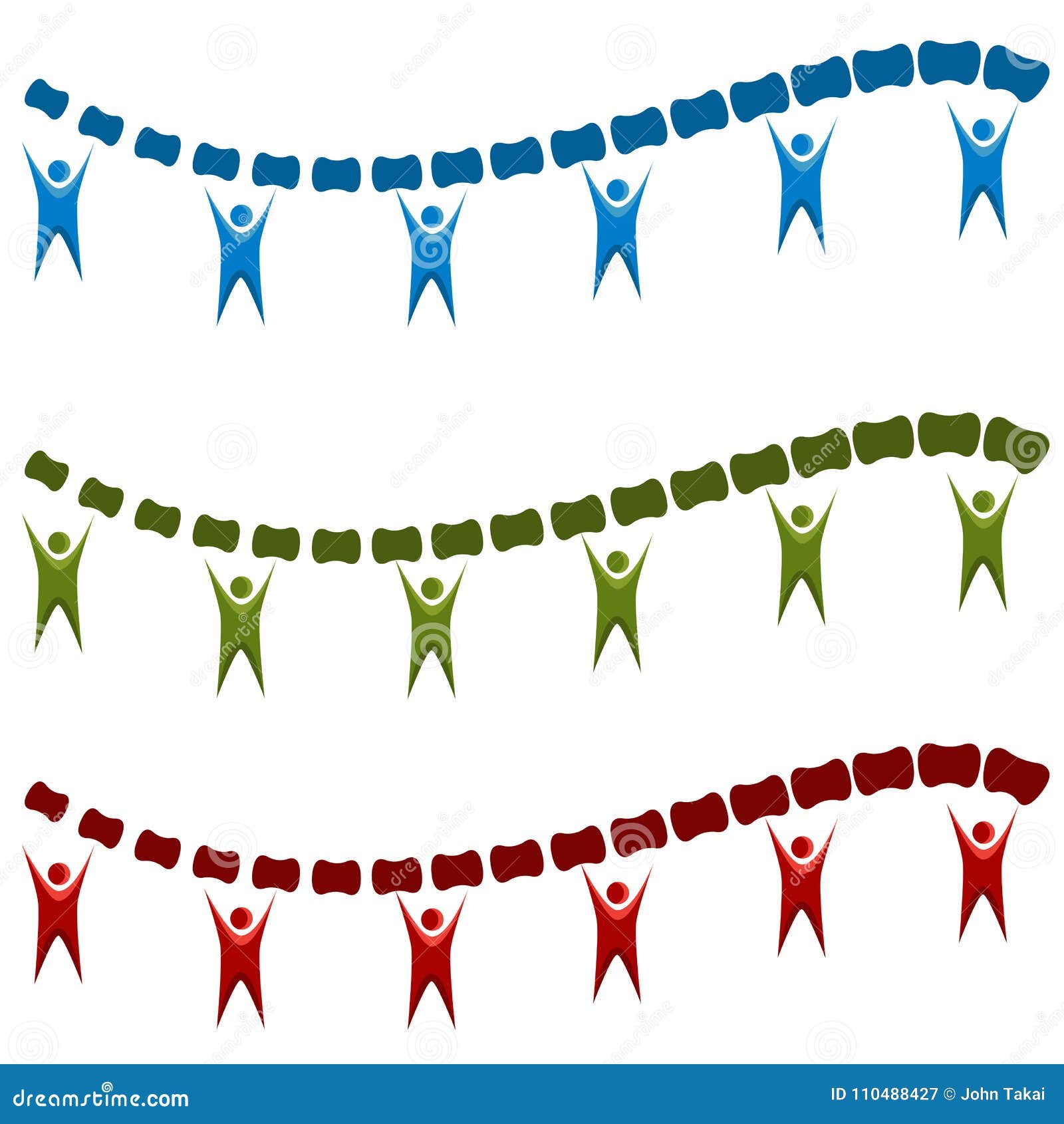 Spine Alignment Chiropractic Team Icon Set Stock Vector - Illustration ...