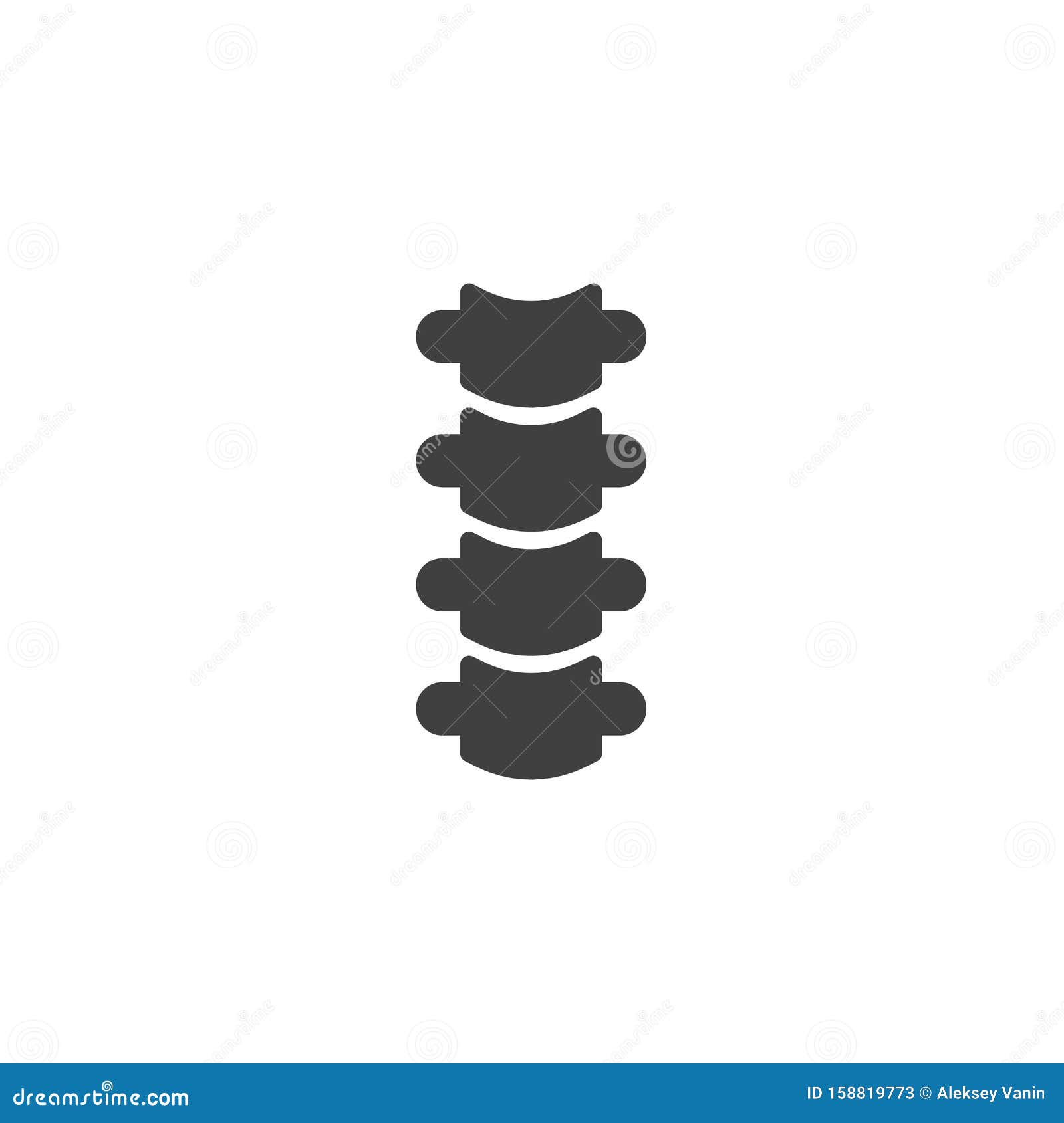 Spine Back Bone Vector Icon Stock Vector - Illustration of simple, sign ...