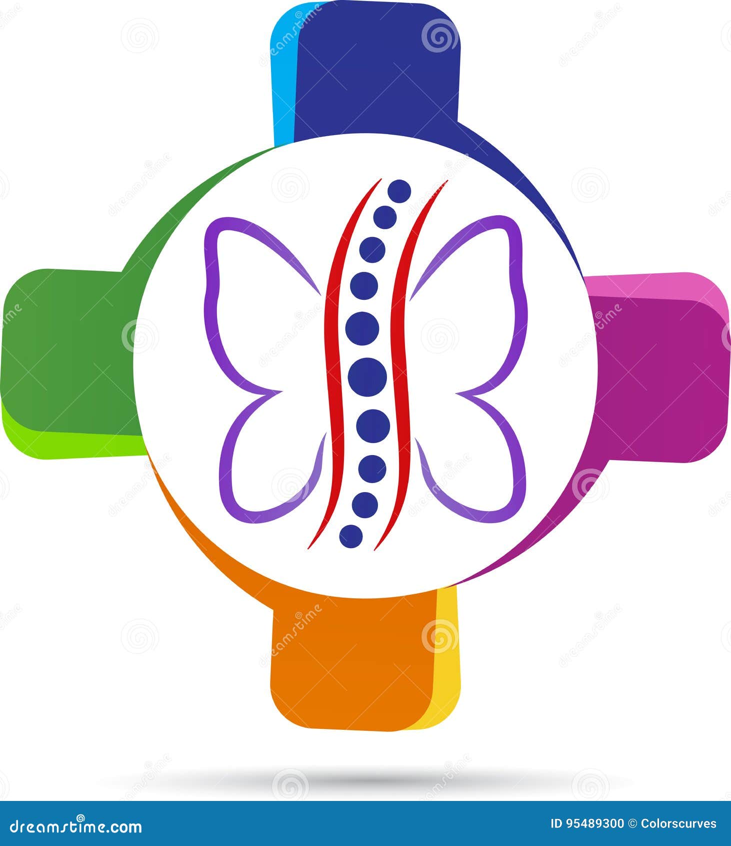 Spine Care Logo Design Concept Vector. Chiropractic Logo Template ...