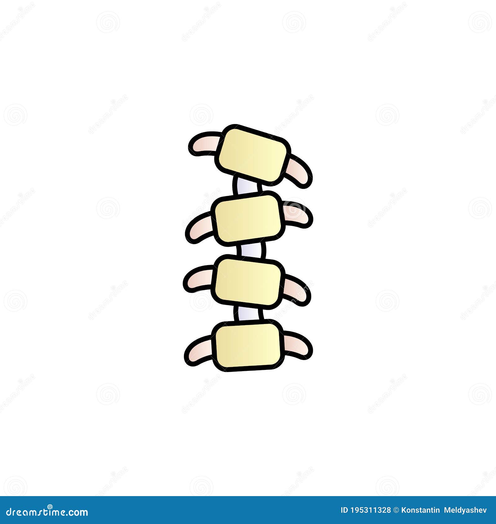 Spine Color Gradient Vector Icon Stock Illustration - Illustration of logo, label: 195311328