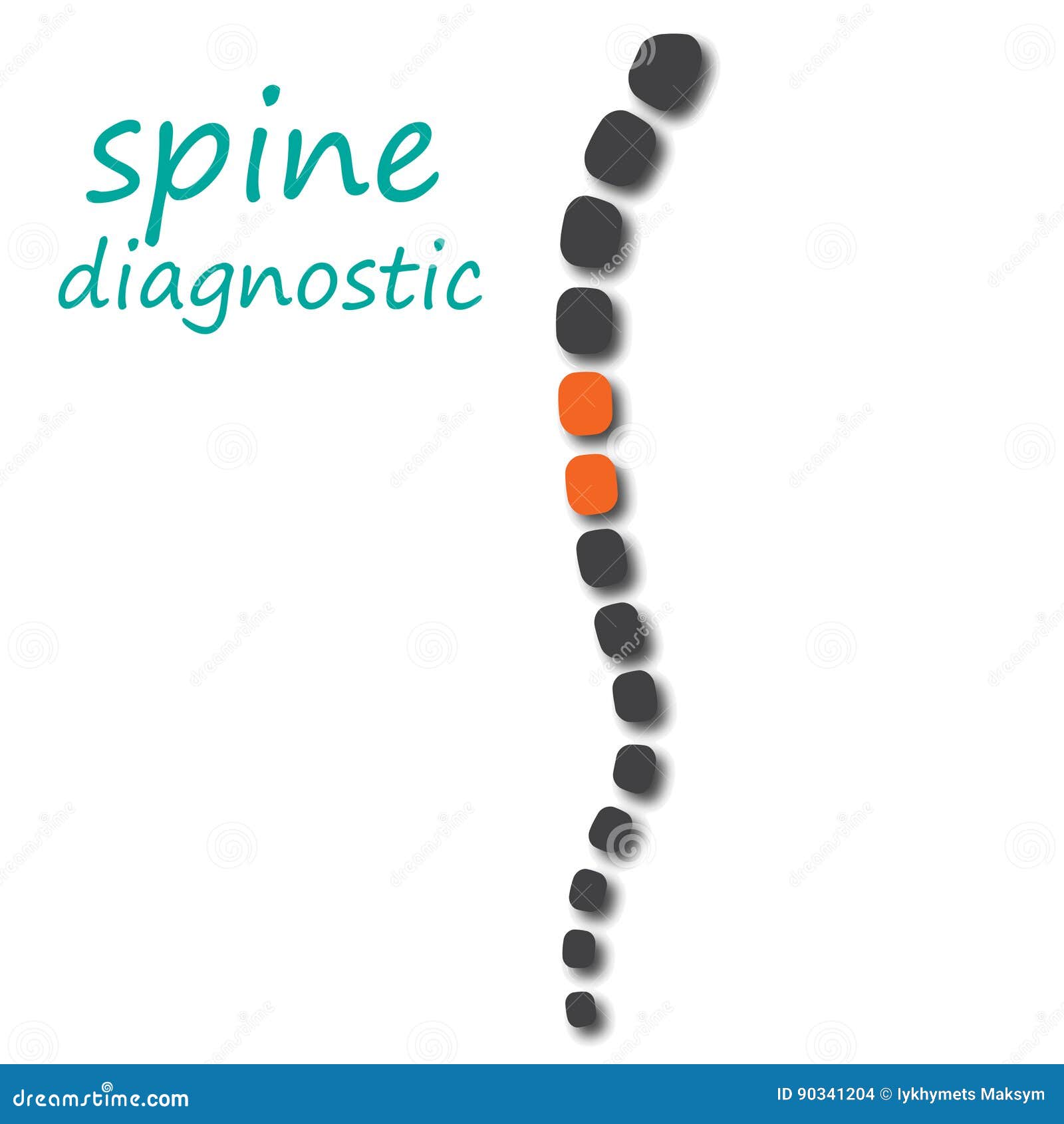 Spine Diagnostics Symbol Design Stock Vector - Illustration of biology ...