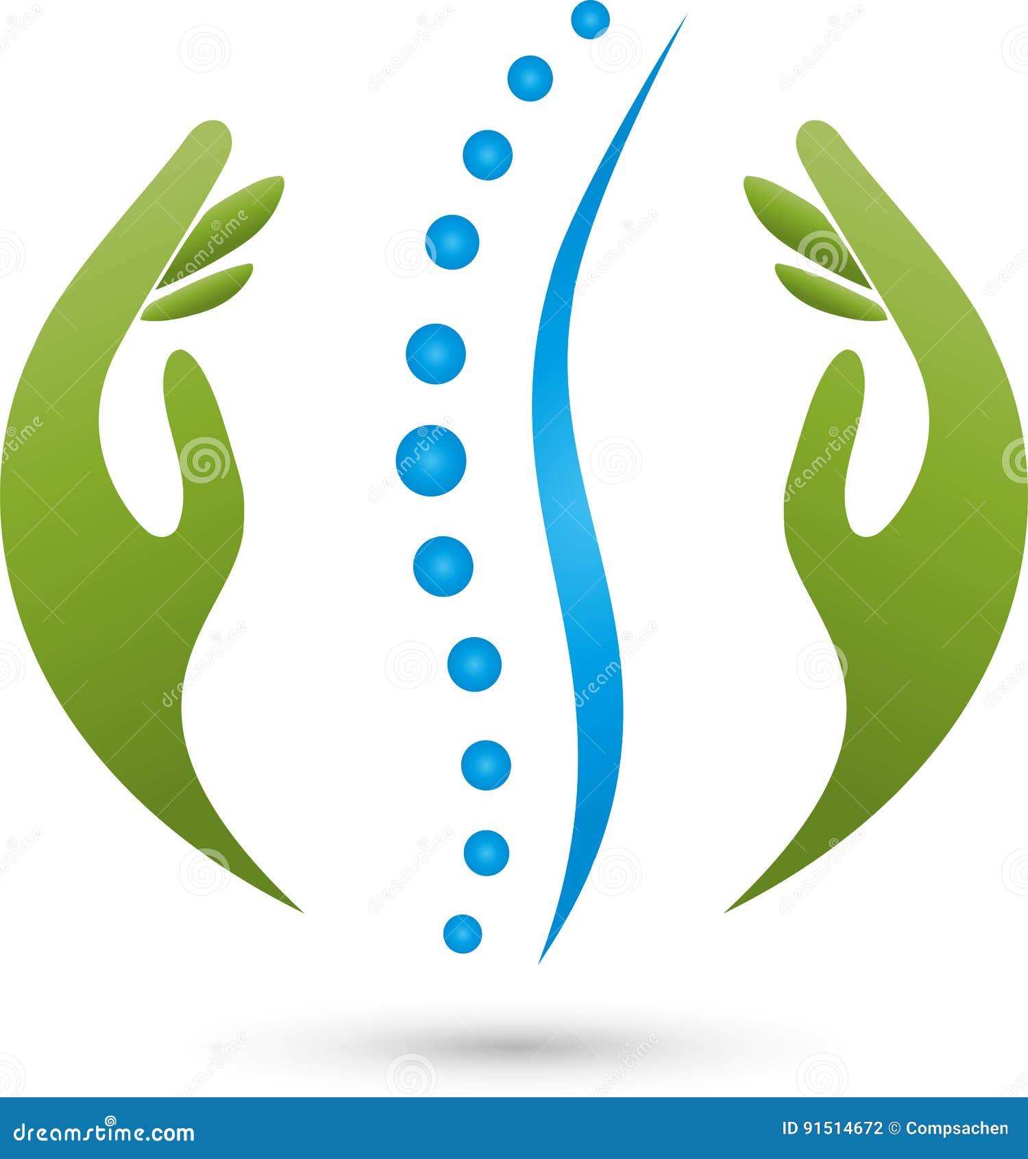 Spine and Hands, Physiotherapy and Naturopathic Logo Stock Vector ...