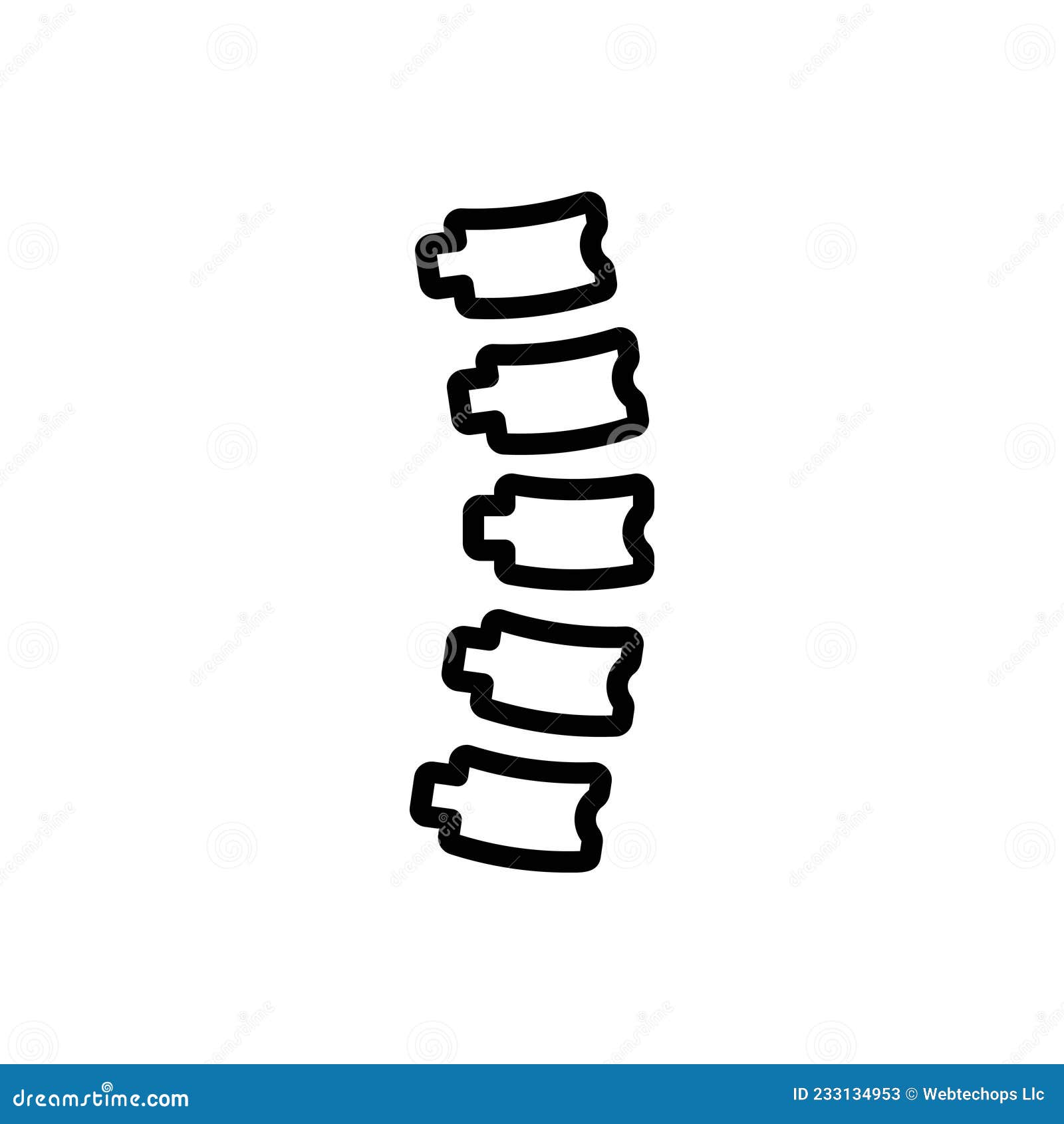 Black Line Icon for Spine, Backbone and Orthopedic Stock Vector ...