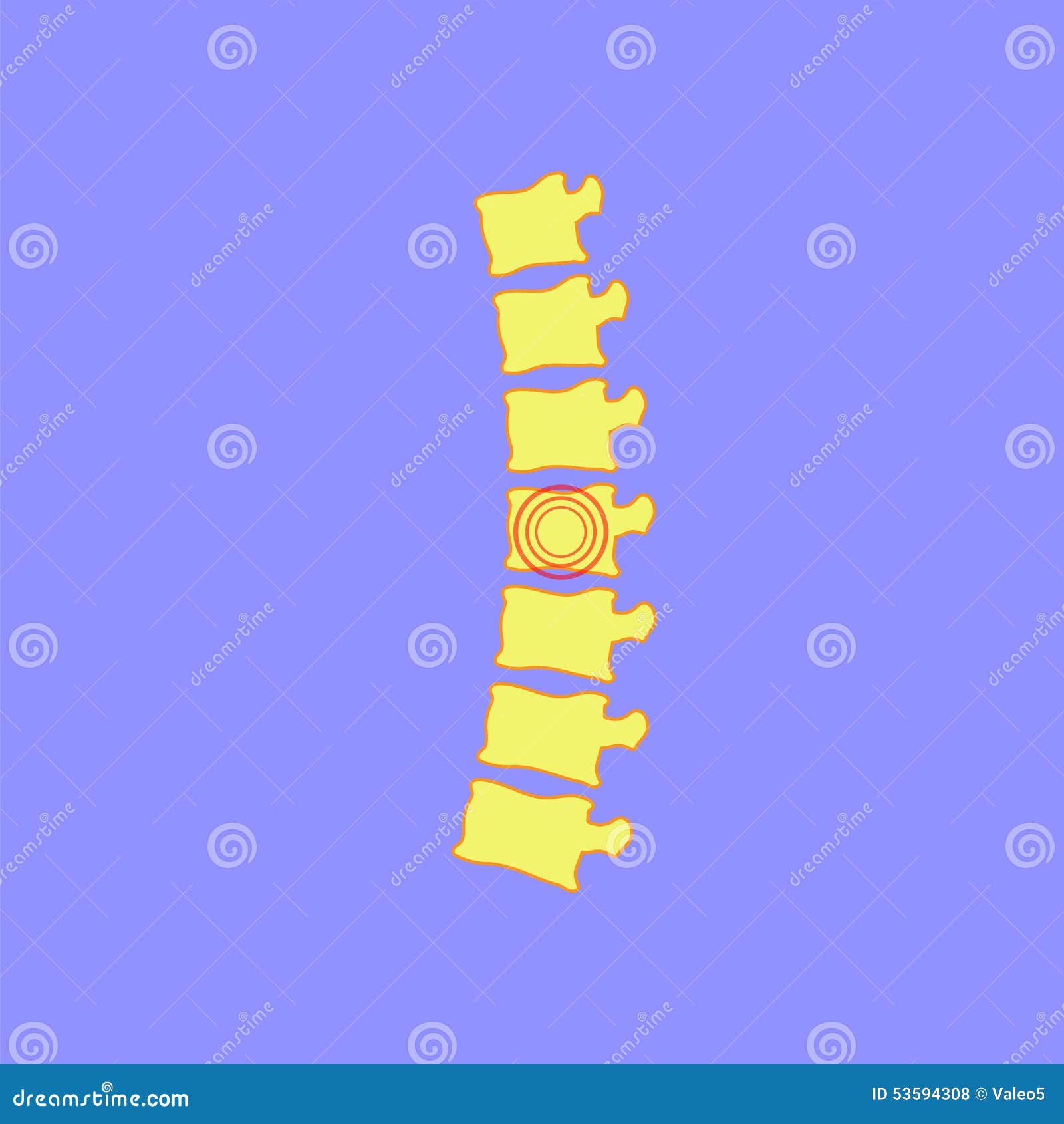 Spine Icon stock vector. Illustration of emblem, diagnosis - 53594308