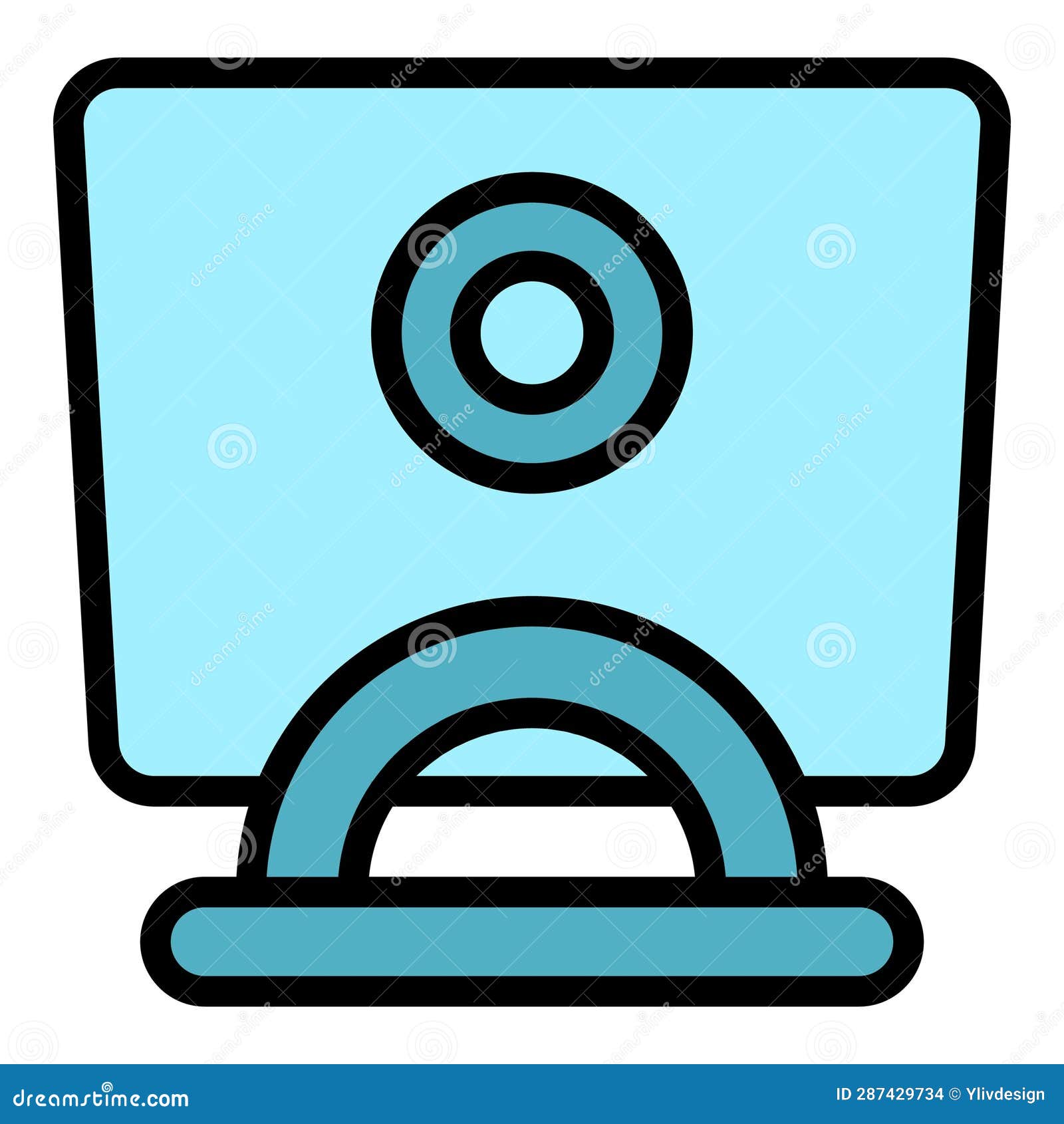 Spine Laptop Stand Icon Vector Flat Stock Illustration - Illustration ...