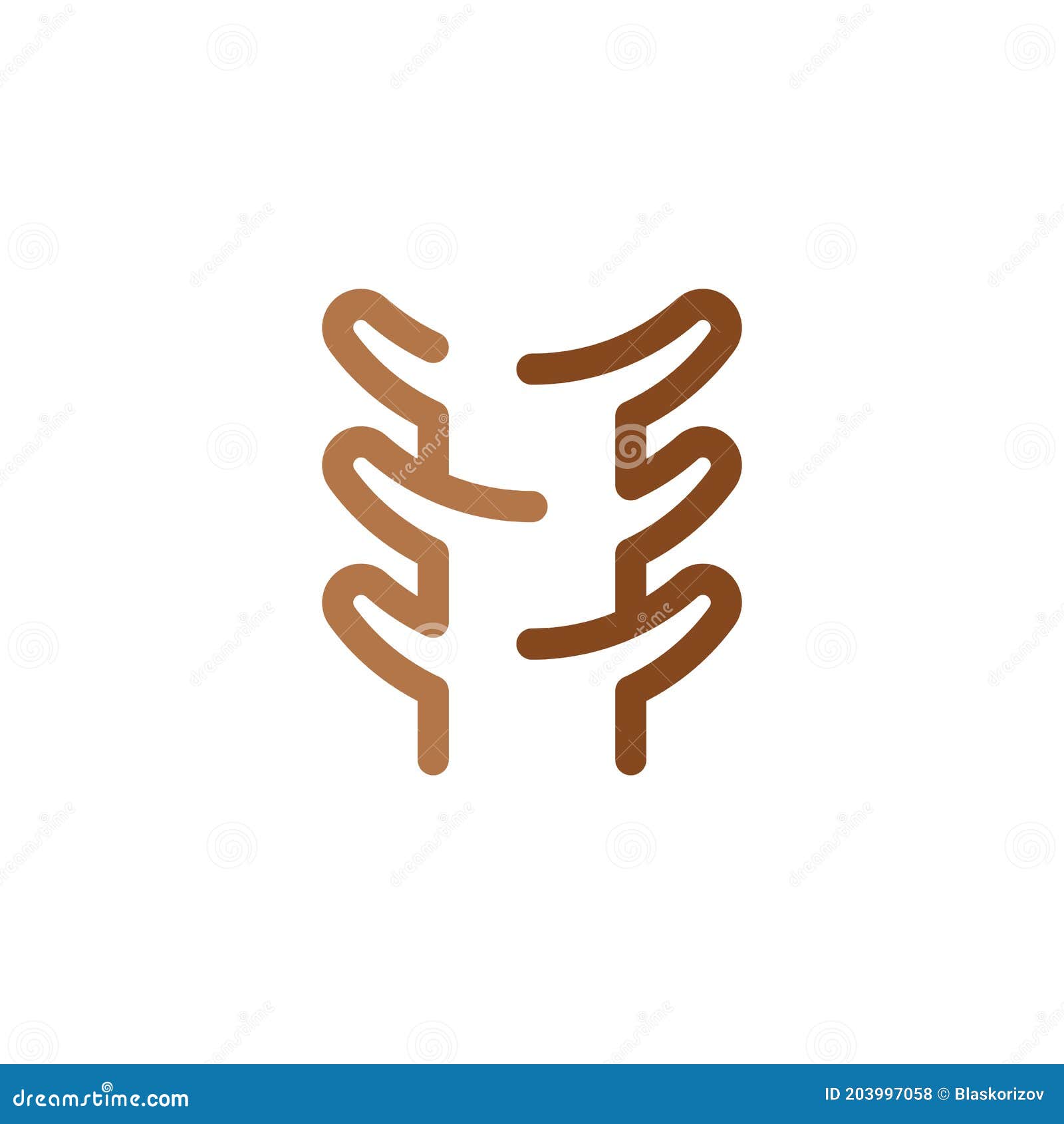 Spine Line Icon Vector Symbol Design Stock Vector - Illustration of ...