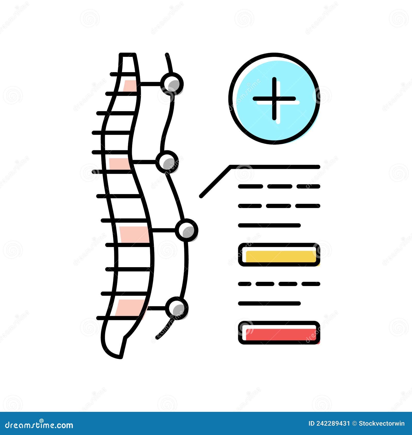 Spine Stabilization and Reconstruction Color Icon Vector Illustration ...