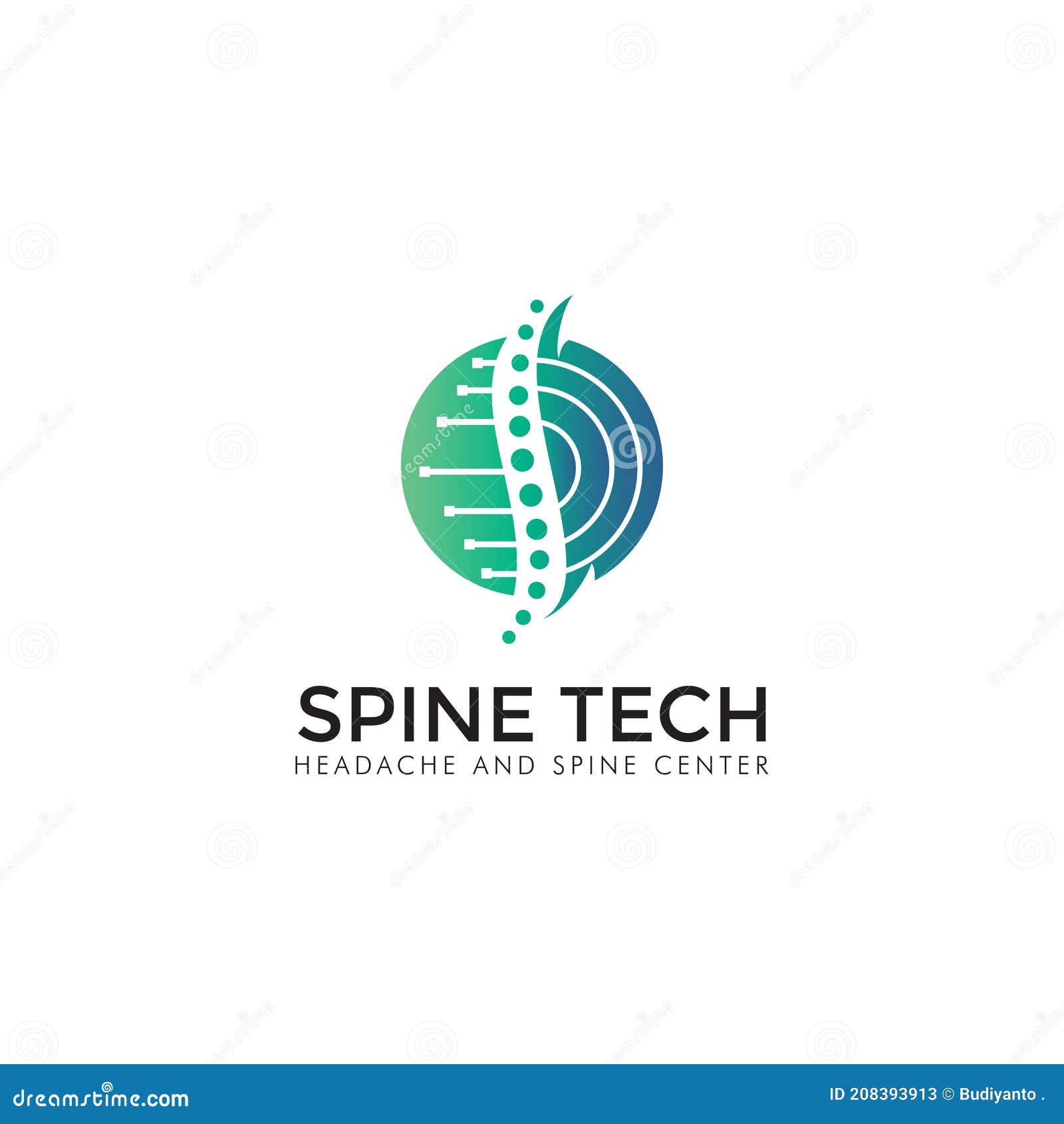 Spine Tech Logo, Creative Spine Clinic Vector Stock Vector ...