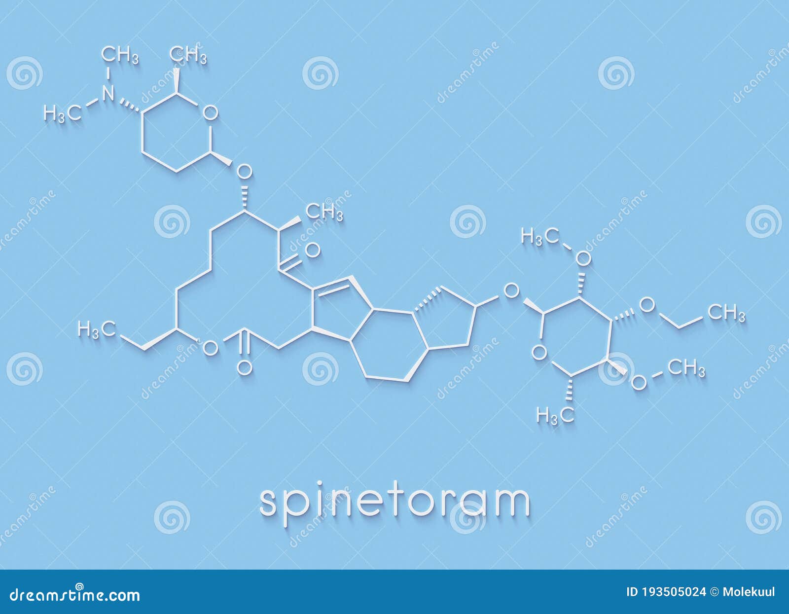 Spinetoram Insecticide Molecule. Skeletal Formula Stock Illustration ...