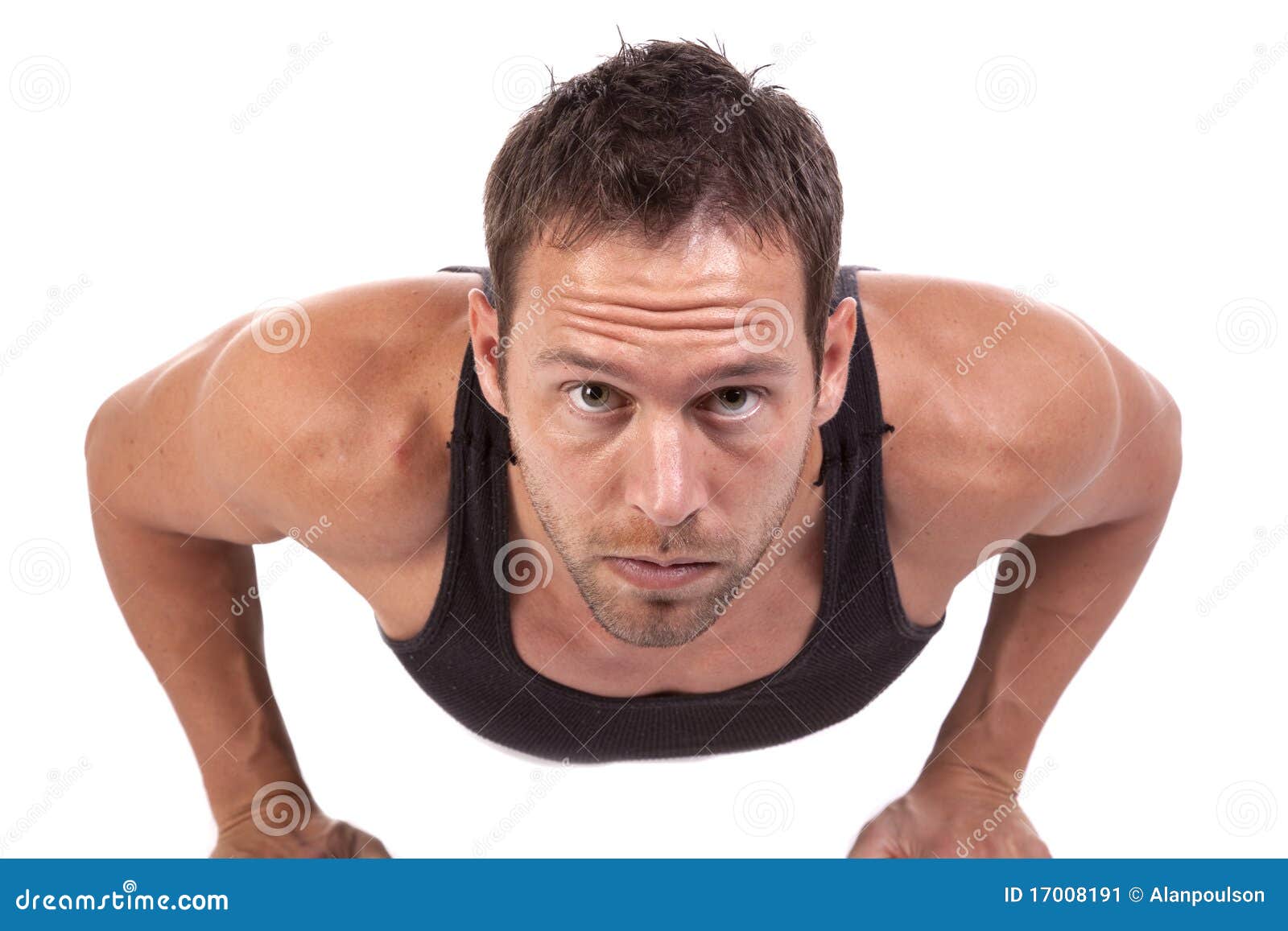 Spinga Verso L'alto Intenso Immagine Stock - Immagine di americano ...