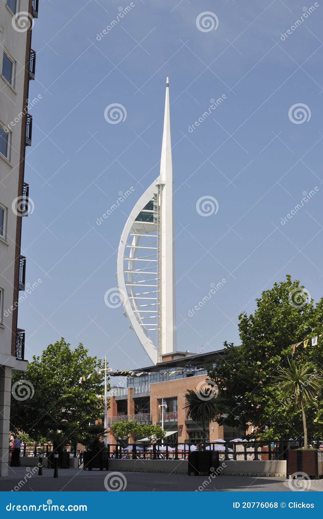 Spinnaker Tower. Gunwharf Quay. UK Editorial Stock Photo - Image of ...