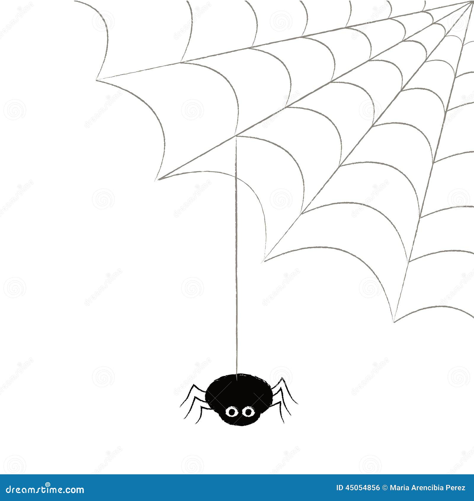 Spinne Und Spinnennetz Vektor Abbildung - Bild: 45054856