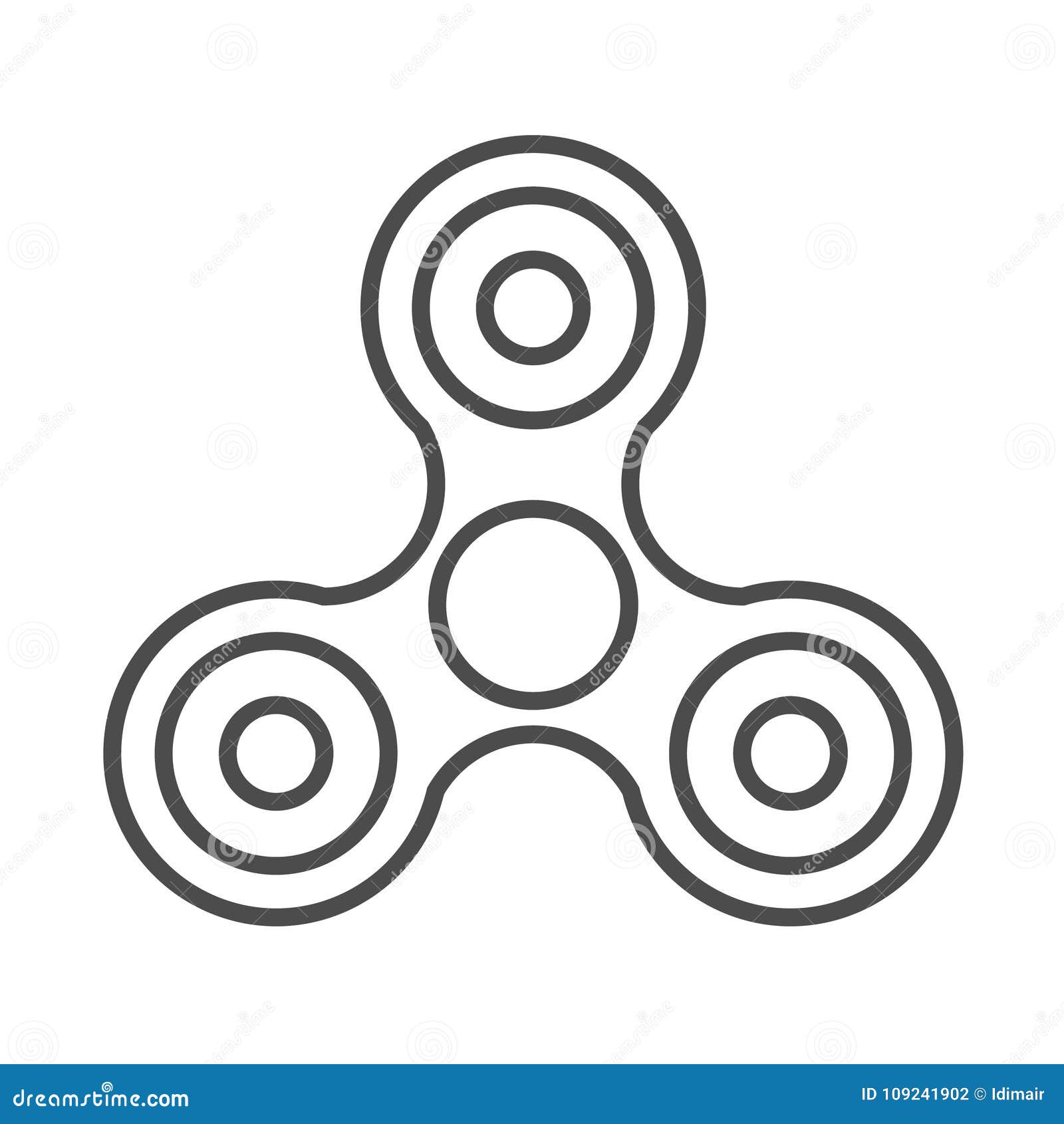 Spinner Fidget Icon Isolated on White Background. Vector Stock Vector ...