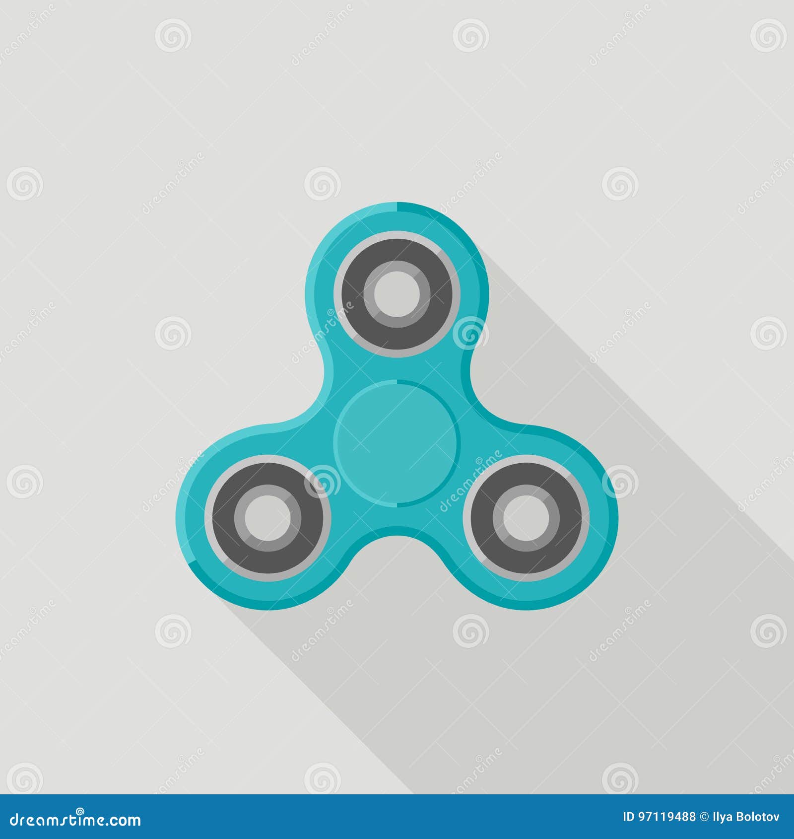 Spinner flat icon. stock vector. Illustration of rotation - 97119488