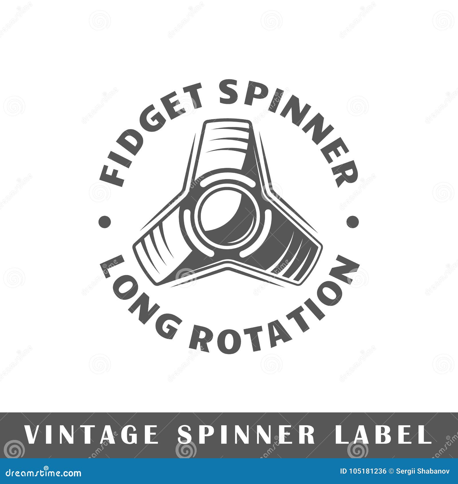Spinner label template stock vector. Illustration of classic - 105181236