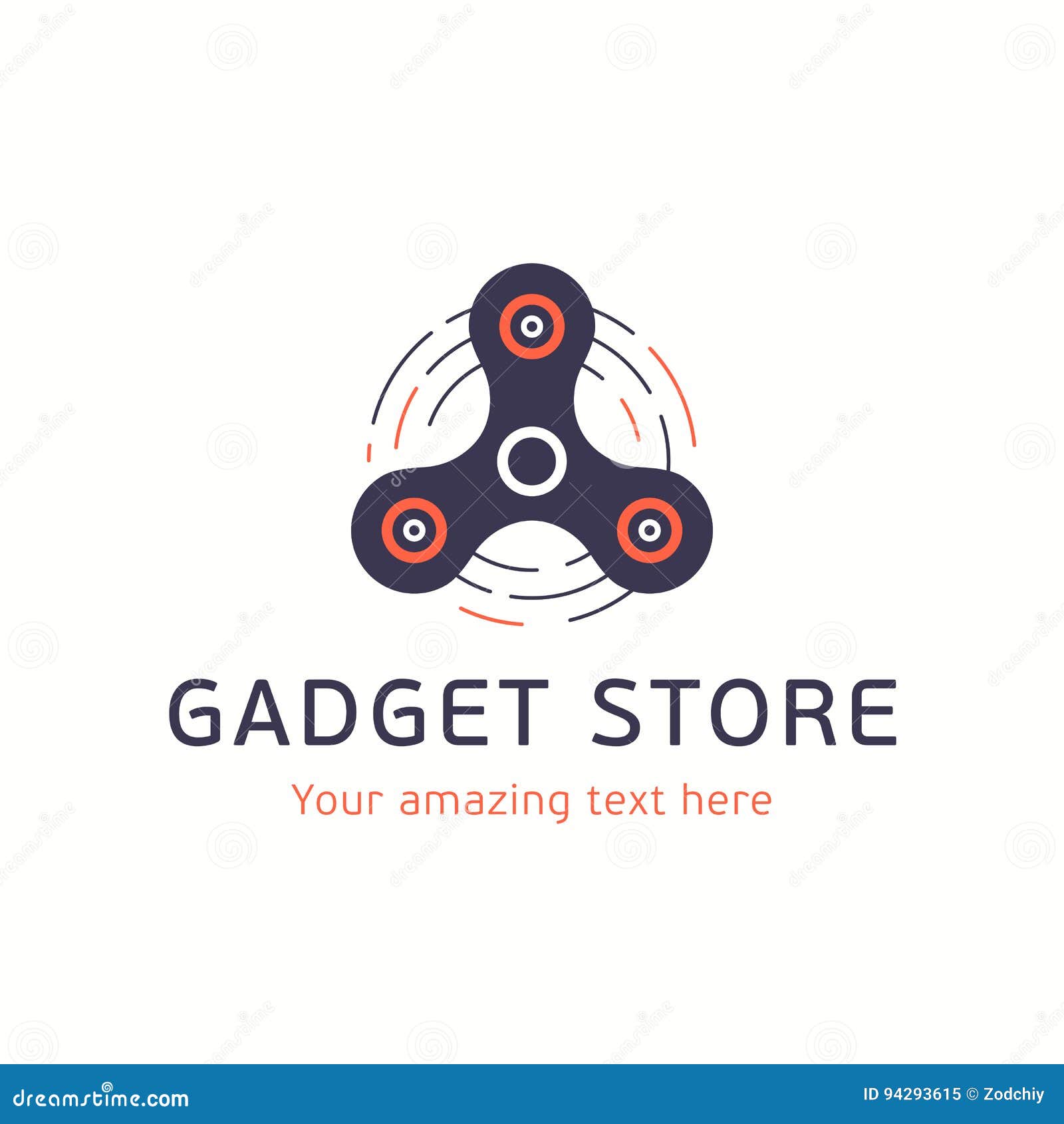 Spinner-logo copy stock illustration. Illustration of modern - 94293615