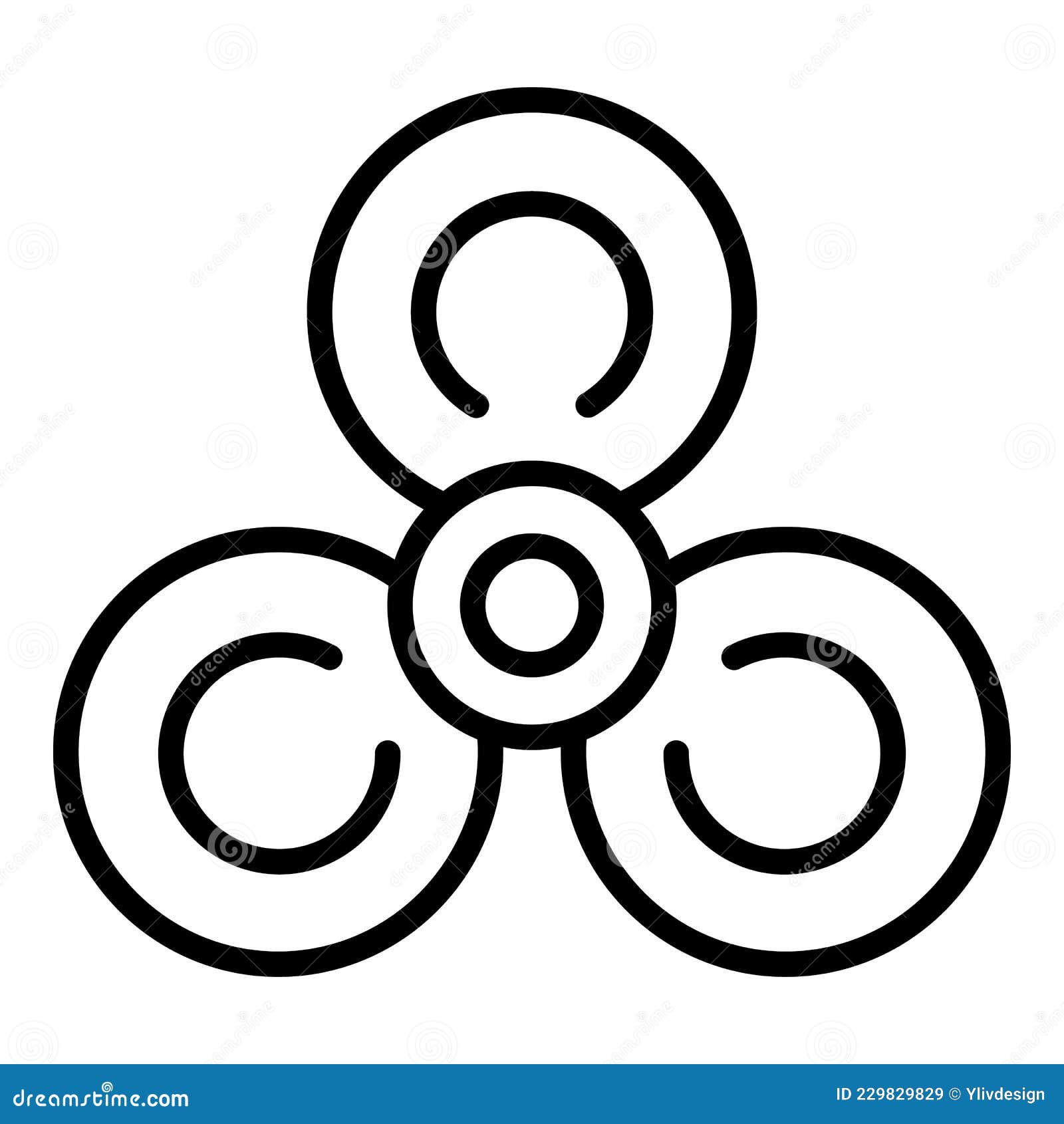 Spinner Toy Icon Outline Vector. Fidget Spin Stock Vector ...