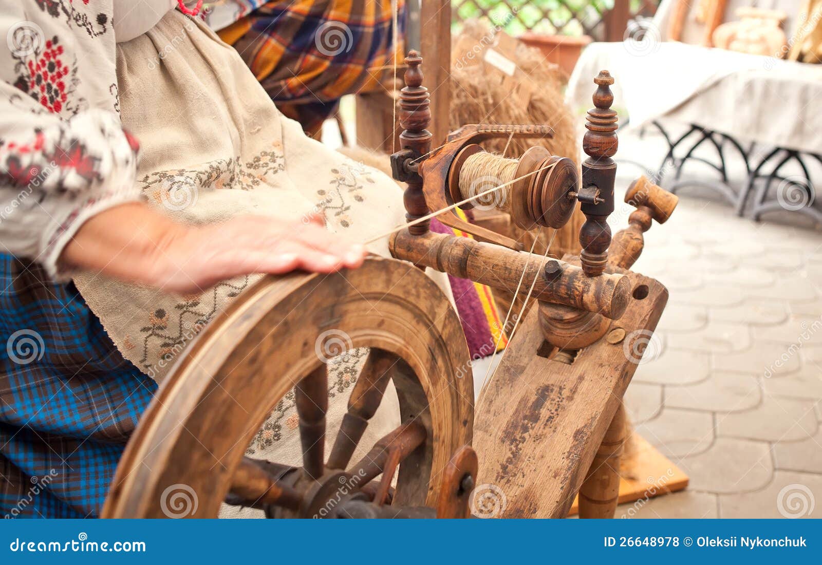 Spinner at work stock photo. Image of fiber, spinner - 26648978