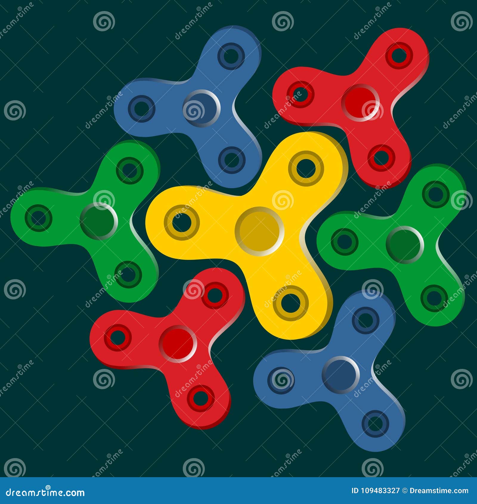 Spinners Set. Vector Illustration Concept Stock Vector - Illustration ...