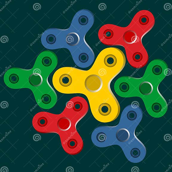Spinners Set. Vector Illustration Concept Stock Vector - Illustration ...