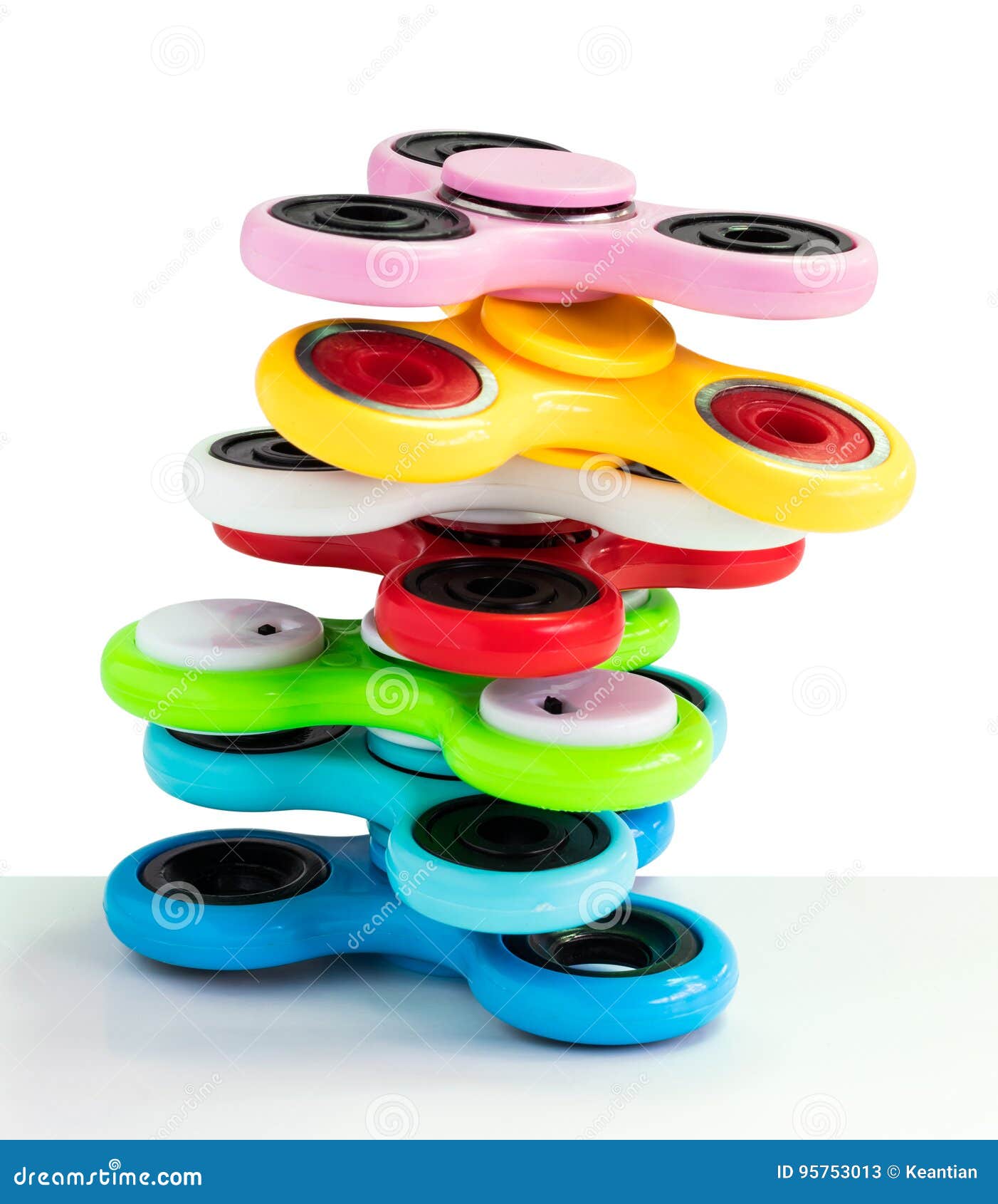 Spinners with a Variety of Colors Stacked. Stock Image - Image of ...