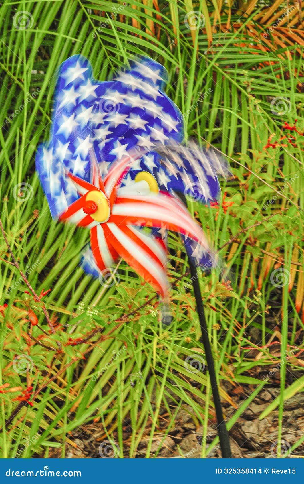 Spinning, American Flag Pinwheel Stock Photo - Image of vertical ...
