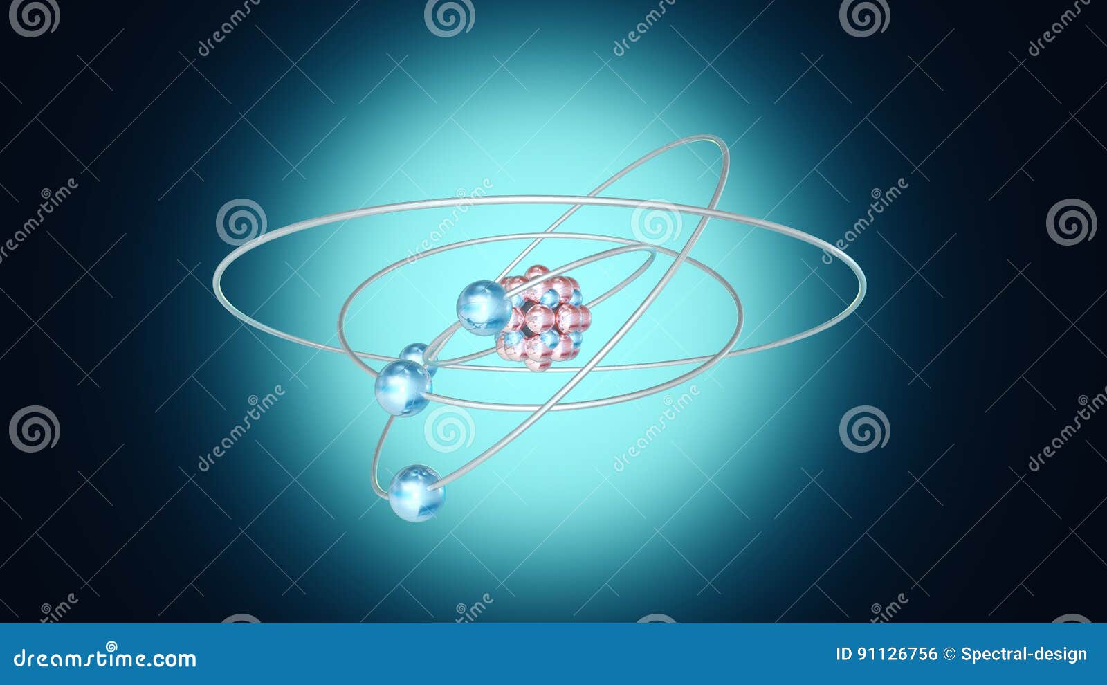 A spinning Atom stock illustration. Illustration of education - 91126756