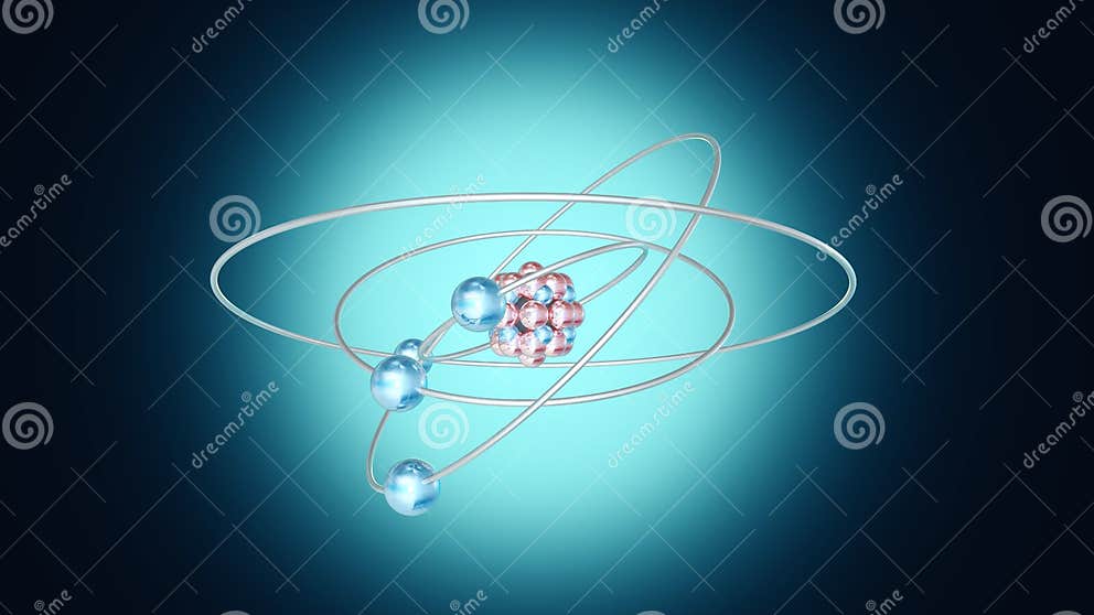 A spinning Atom stock illustration. Illustration of education - 91126756