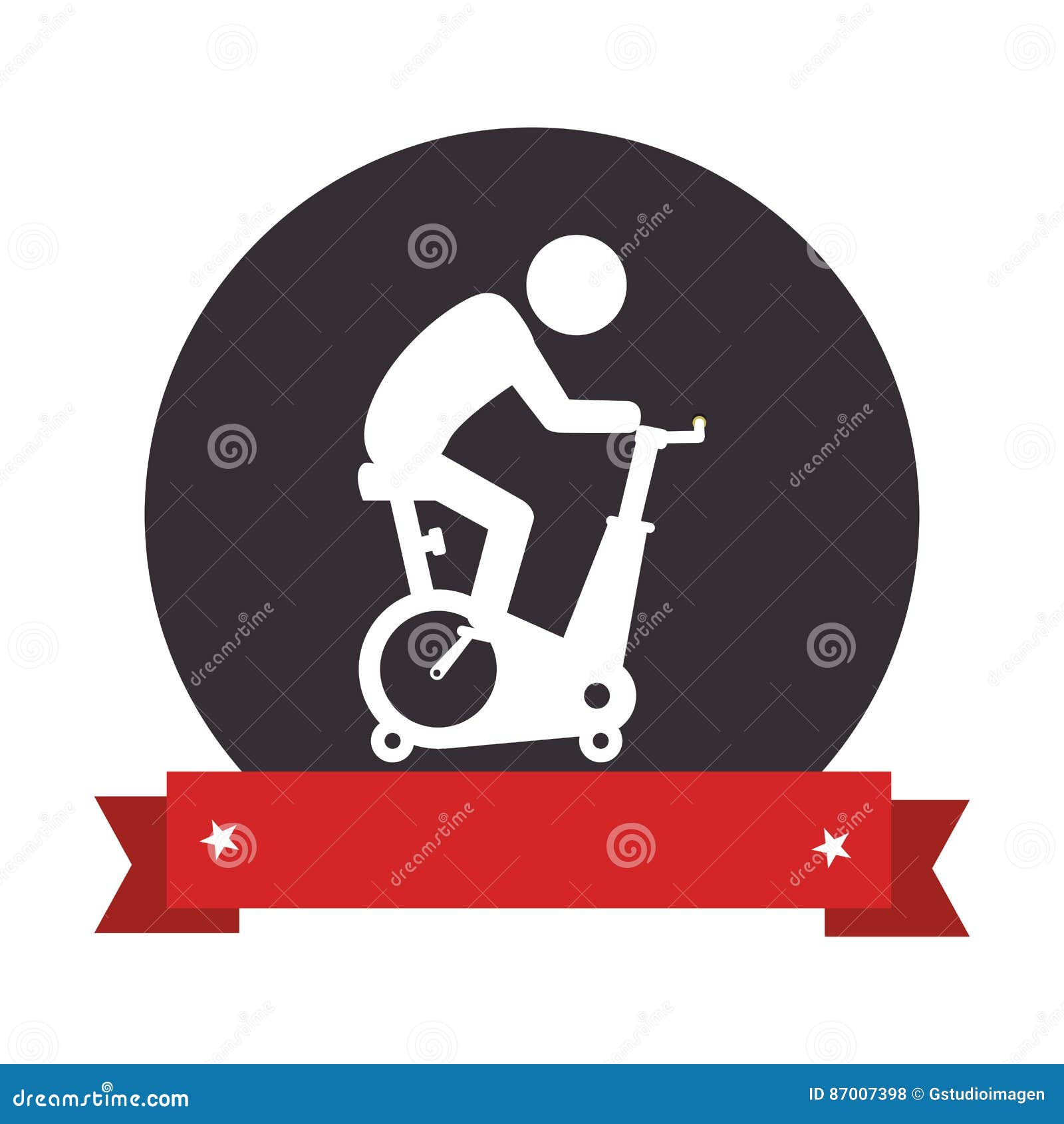 Spinning Bike Machine Isolated Icon Royalty-Free Illustration ...