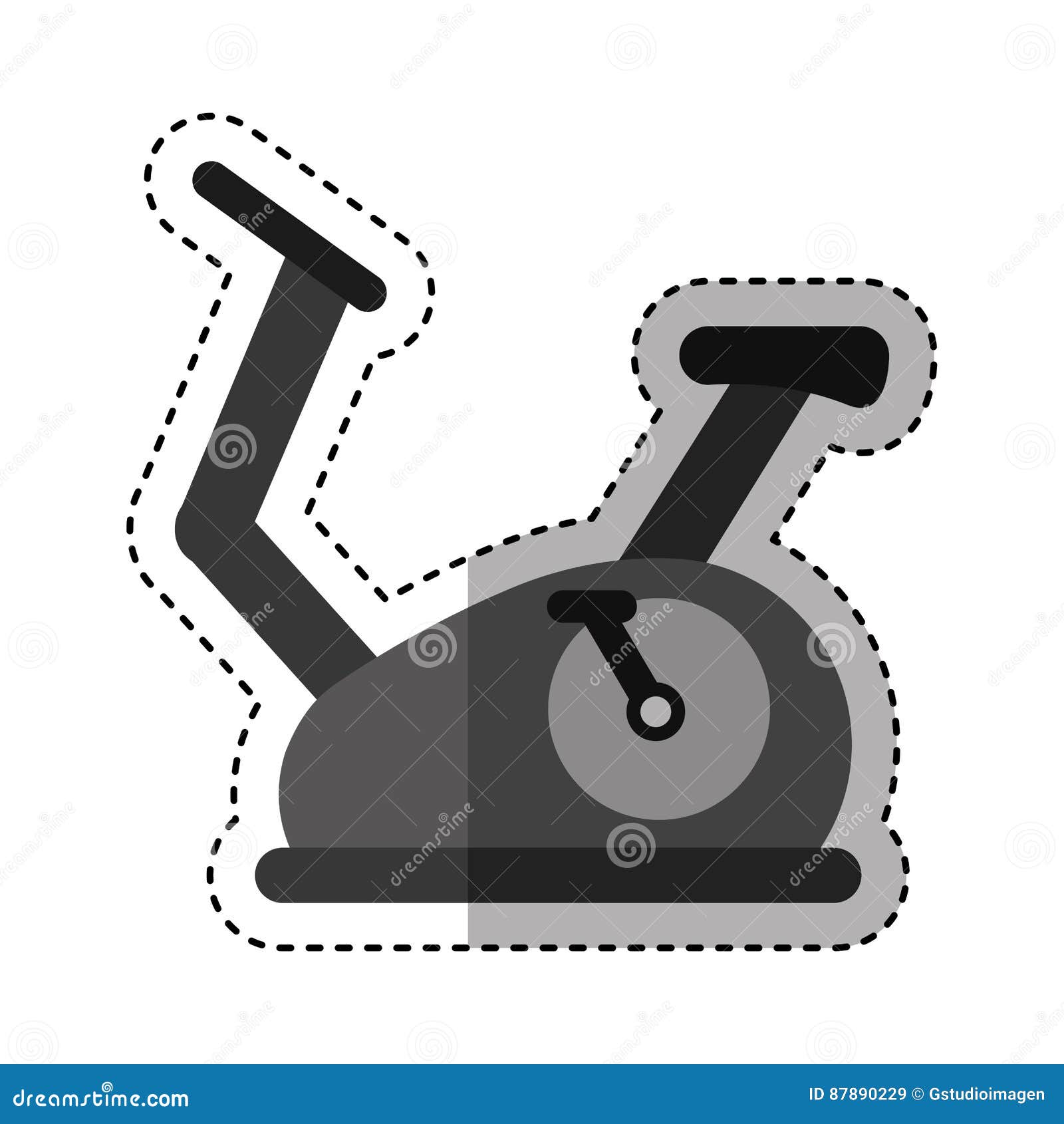Spinning Bike Isolated Icon Stock Vector - Illustration of concept ...