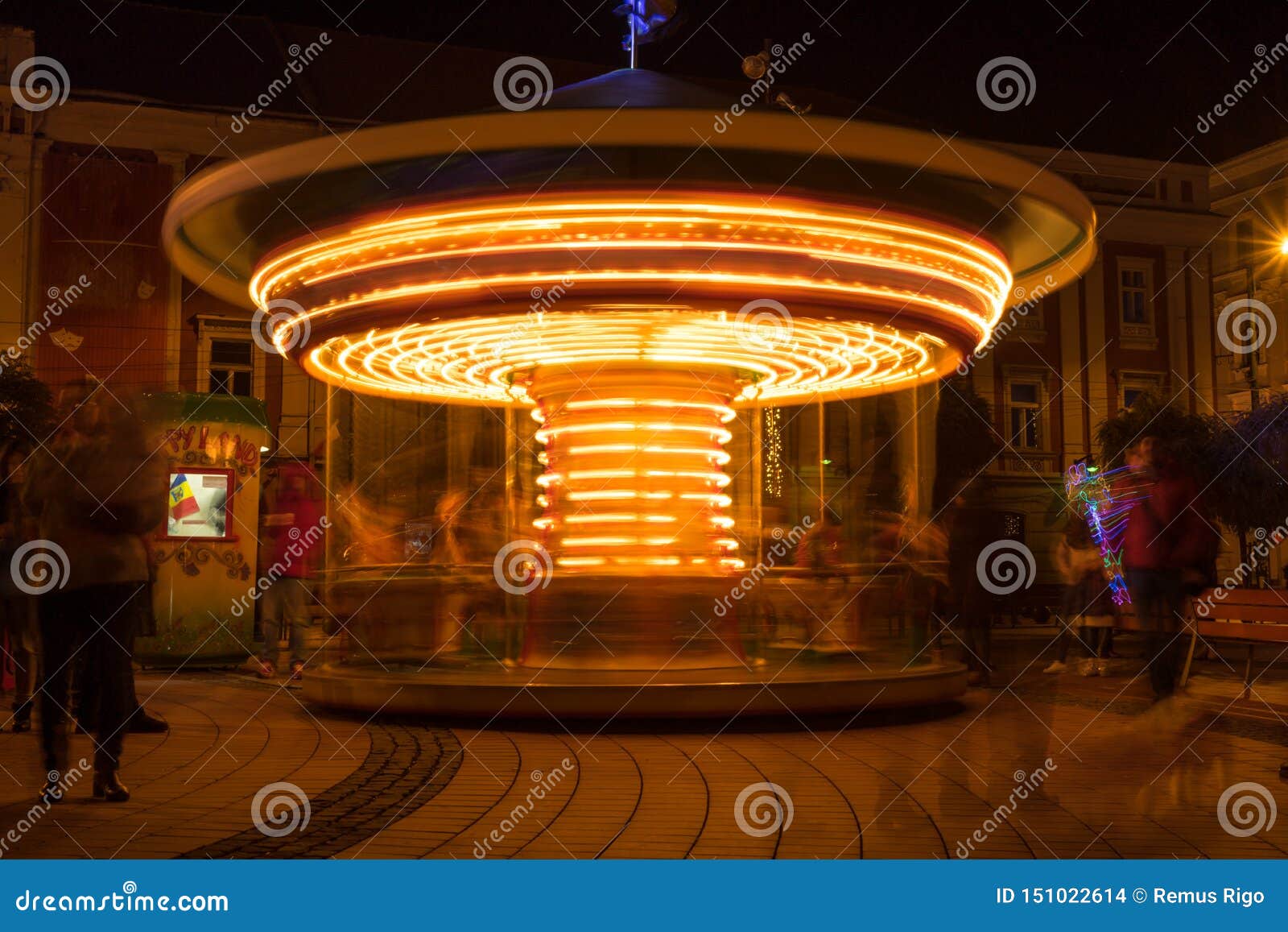 Spinning carousel for kids stock photo. Image of amusement - 151022614