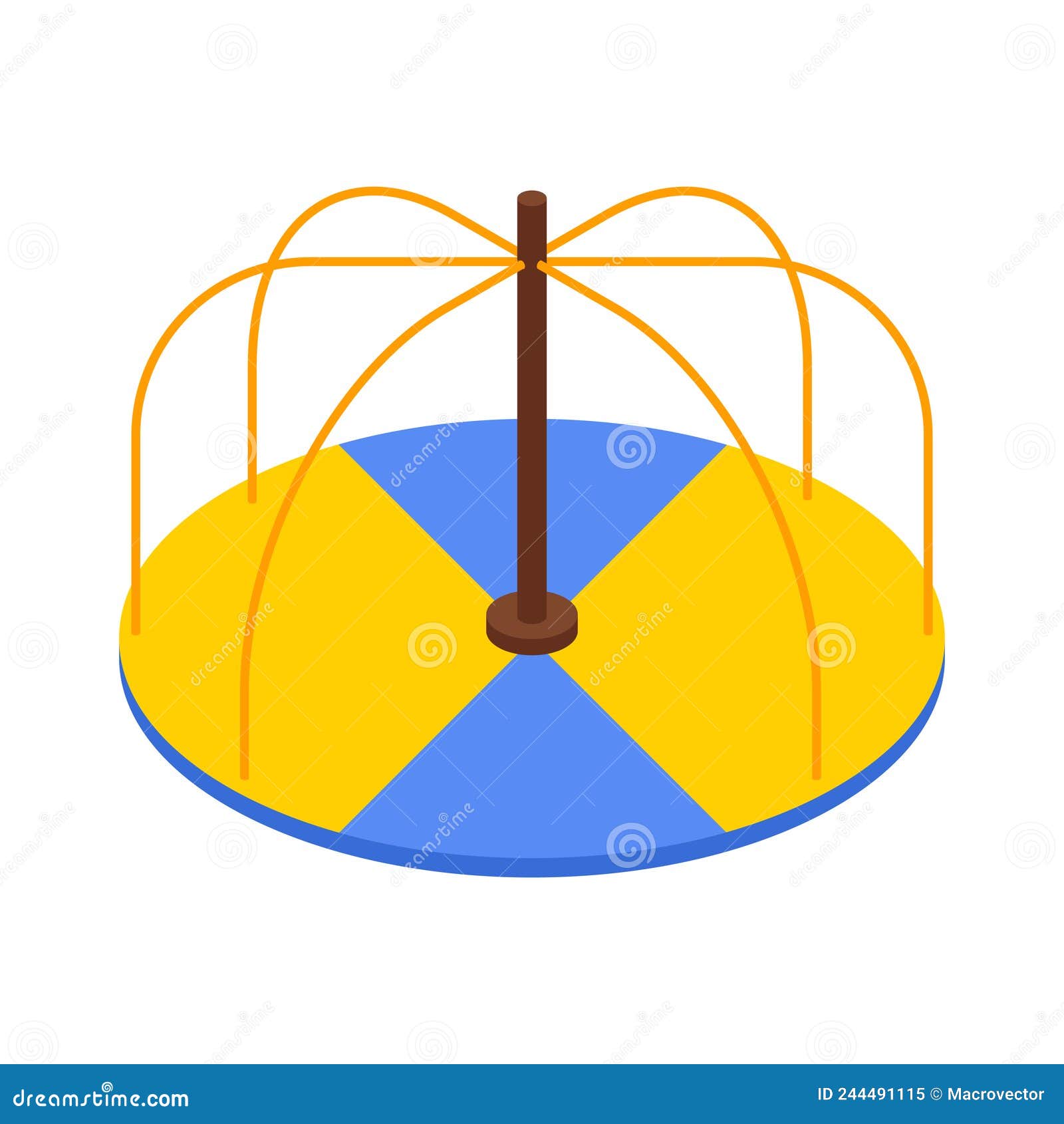 Spinning Carousel. Entertainment Vector Drawing | CartoonDealer.com ...