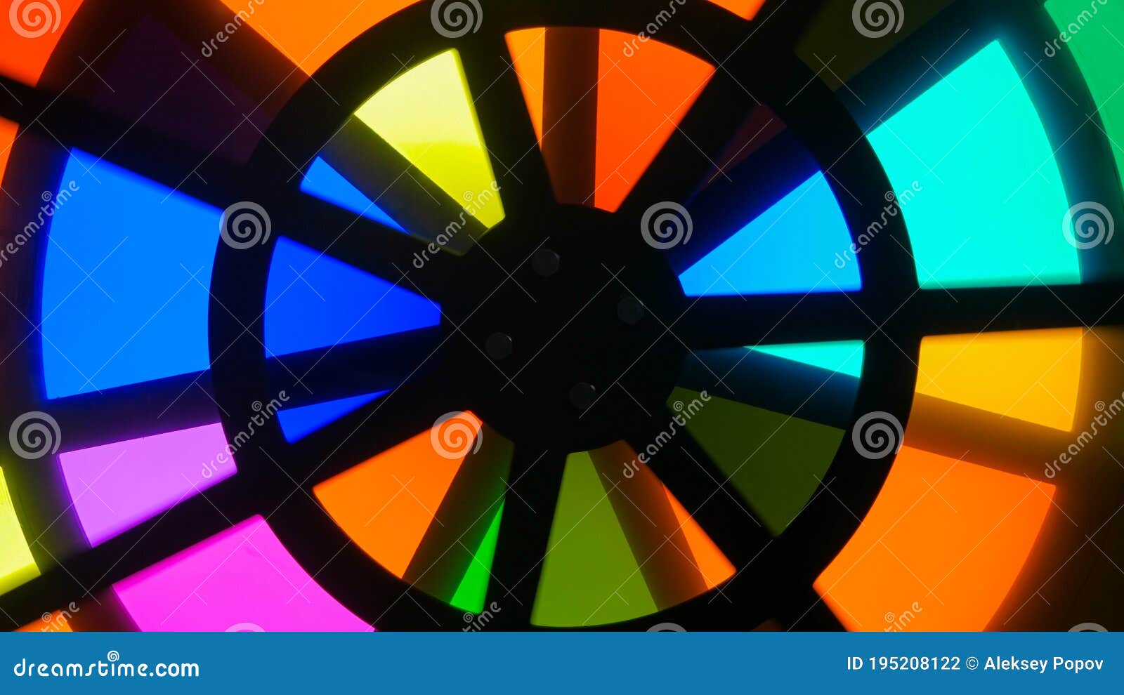 Spinning Circles with Multicolors Glasses Stock Photo - Image of ...