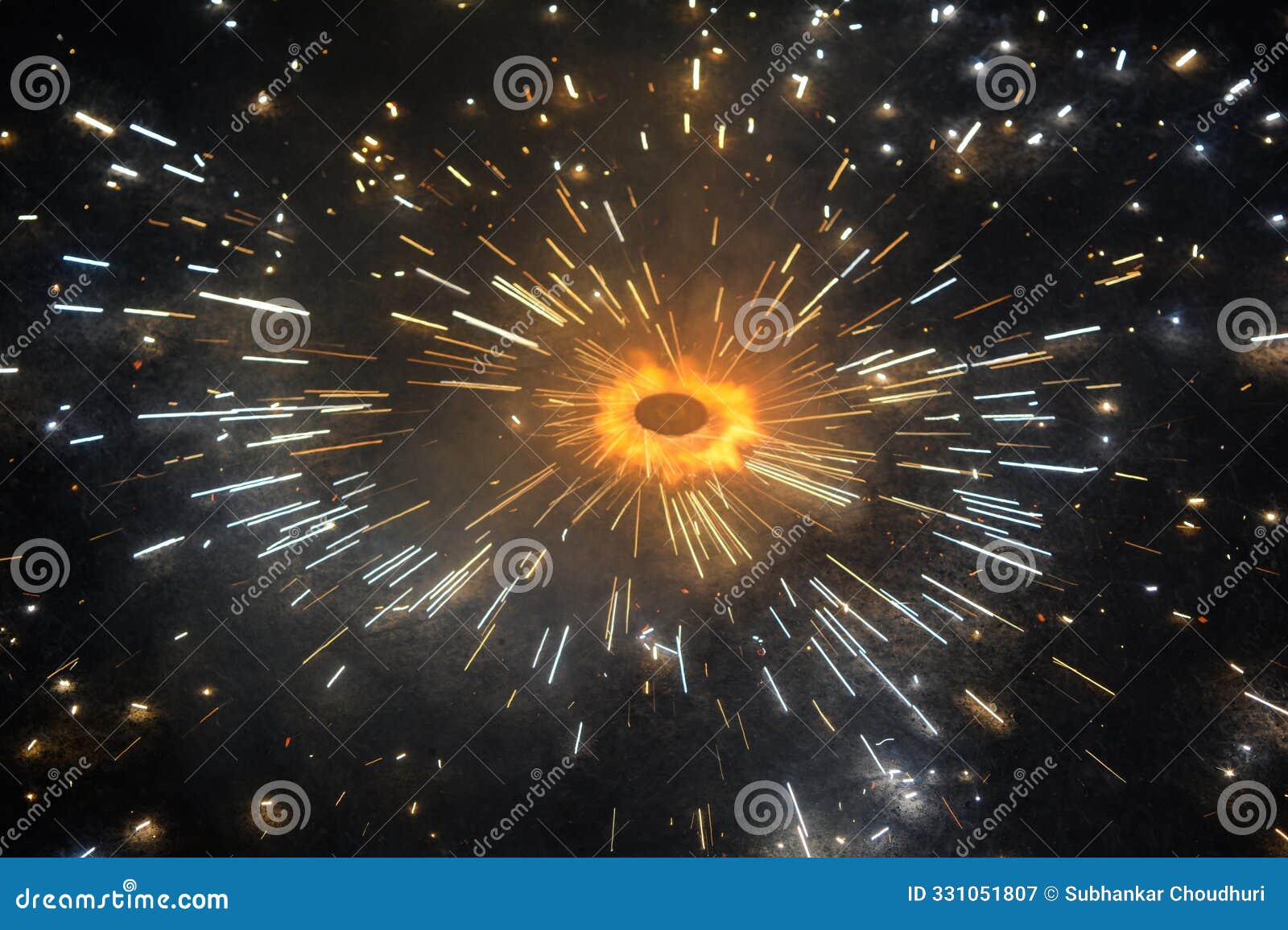 Spinning Cracker on Diwali Festival Stock Image - Image of bright ...