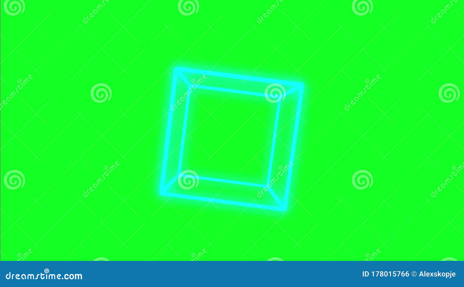 Spinning Cube on Green Screen Stock Footage - Video of movie, rainbow ...